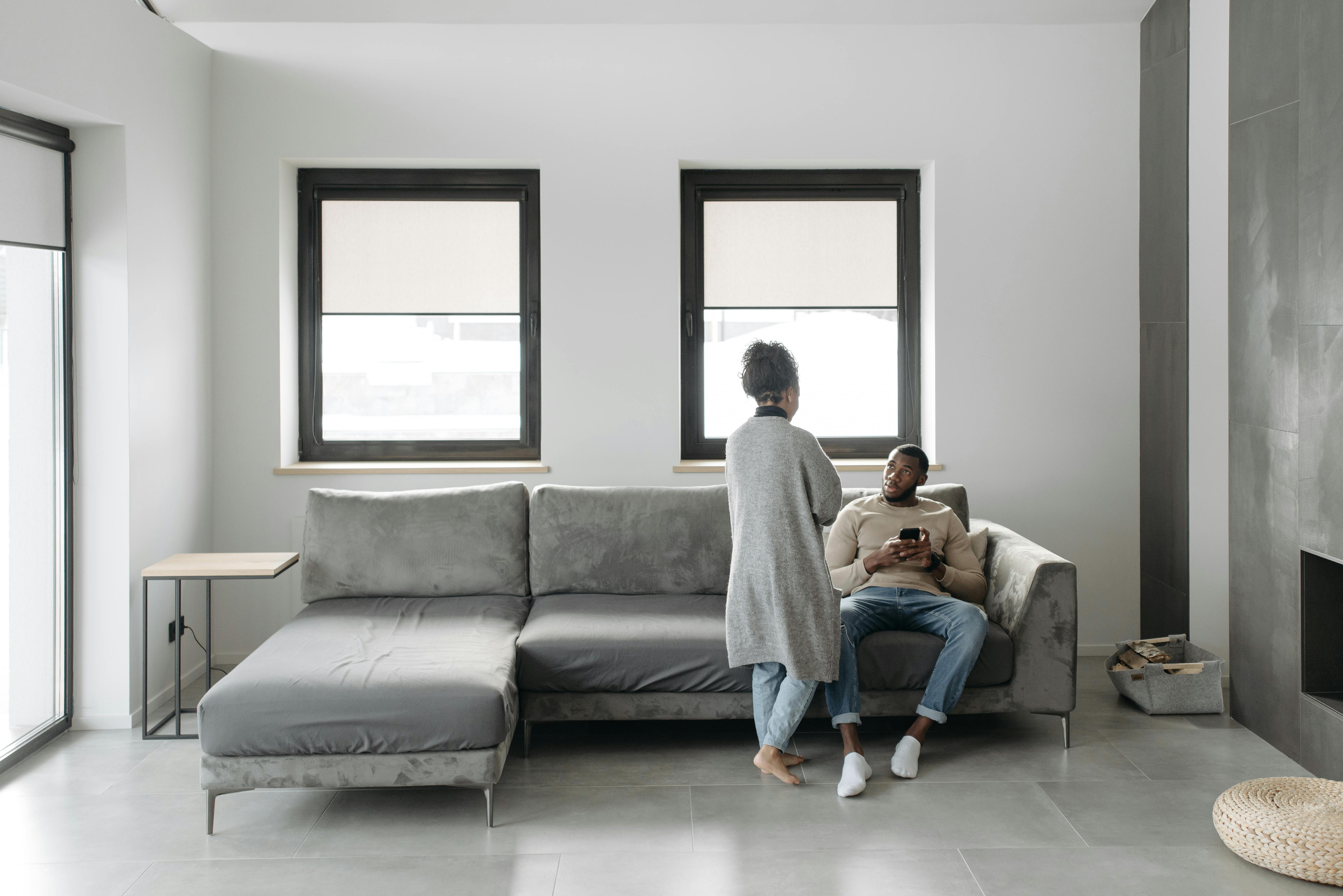 Couple In The Living Room · Free Stock Photo
