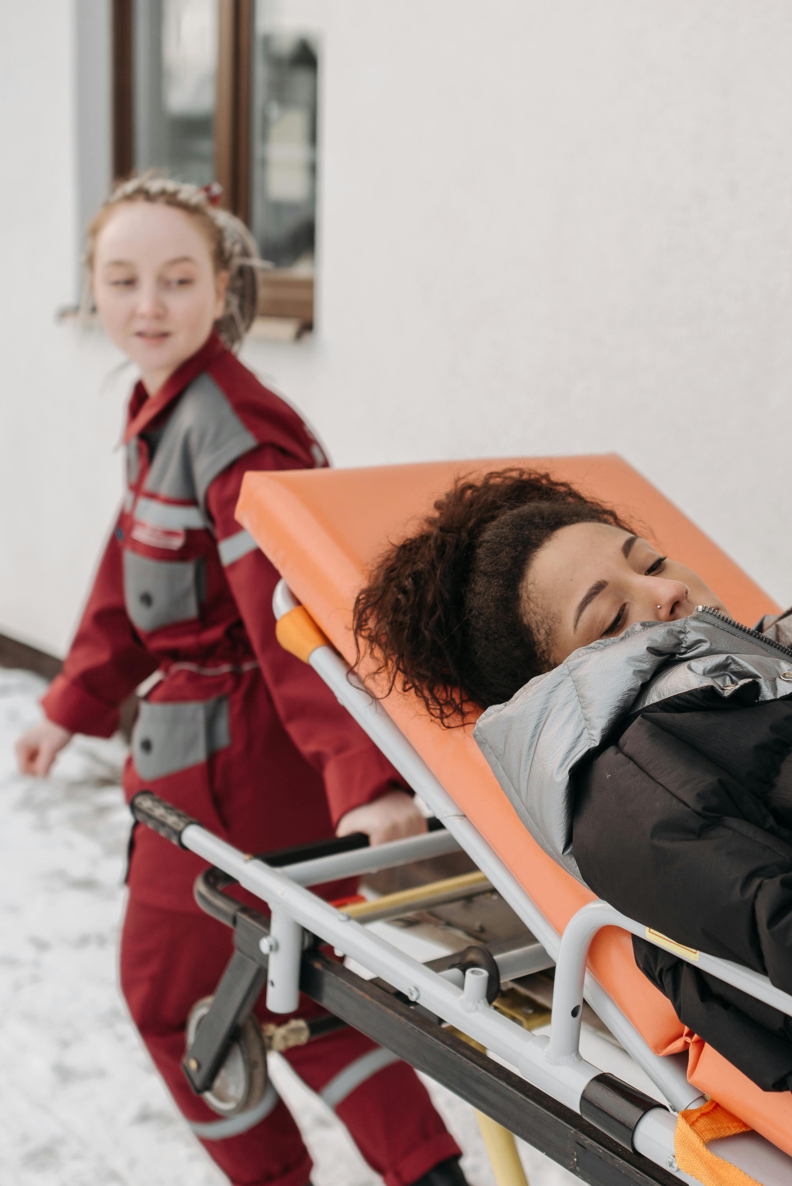 Sick Patient On A Stretcher · Free Stock Photo