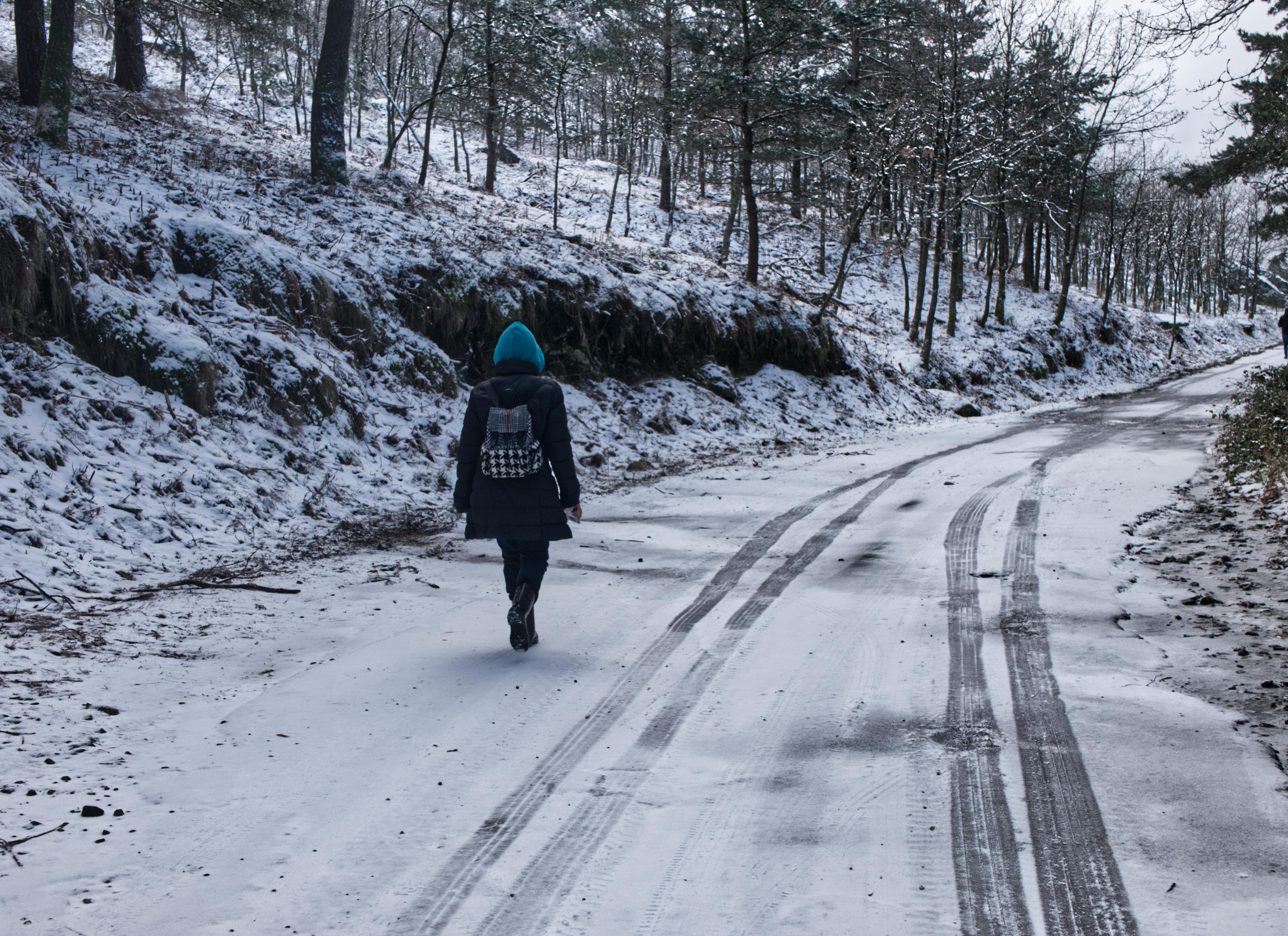 Person Walking in Snow · Free Stock Photo