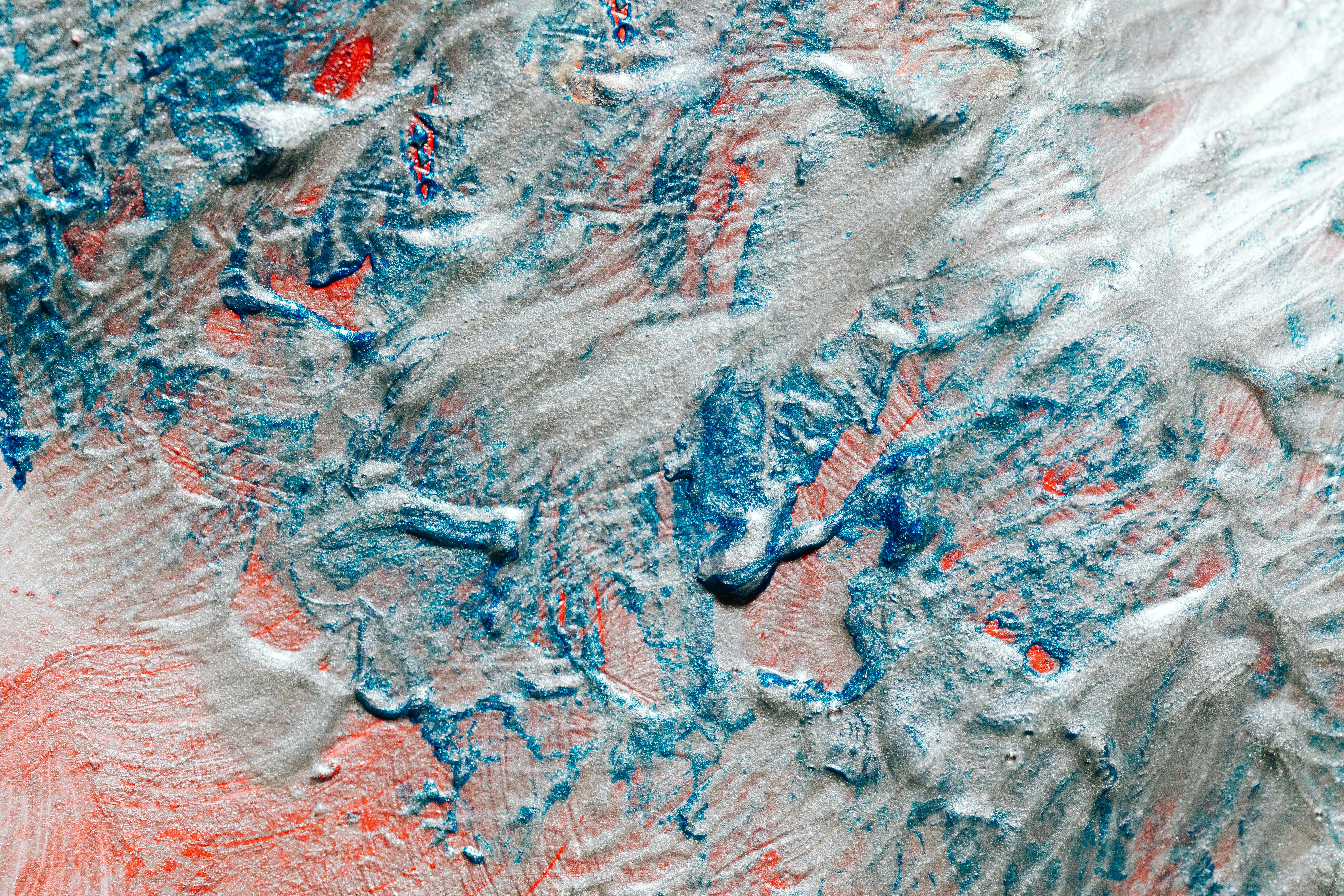 Blue and Silver Paint · Free Stock Photo