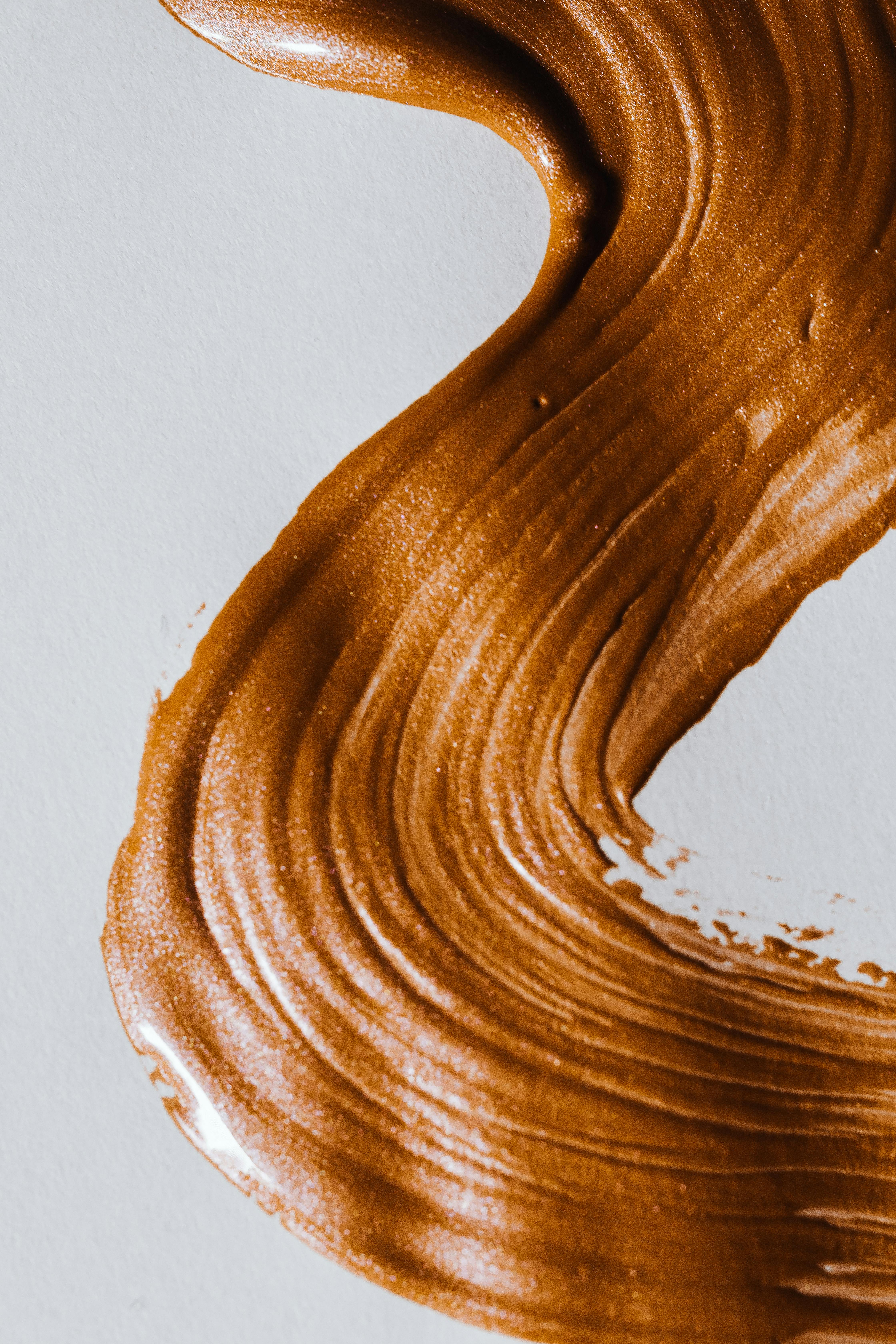 A Brown Painting in Close Up Photography · Free Stock Photo