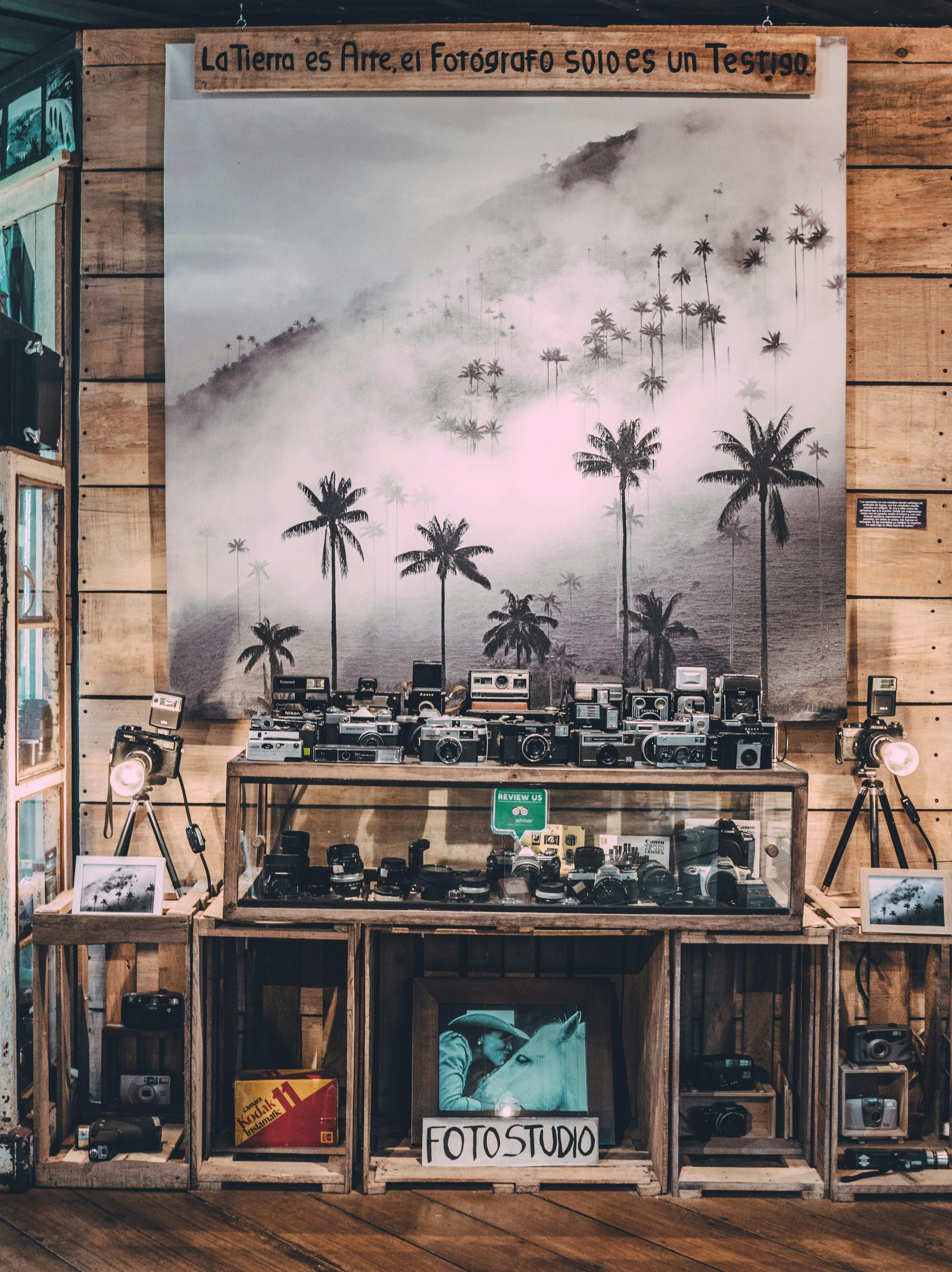 A Table Full of Cameras · Free Stock Photo