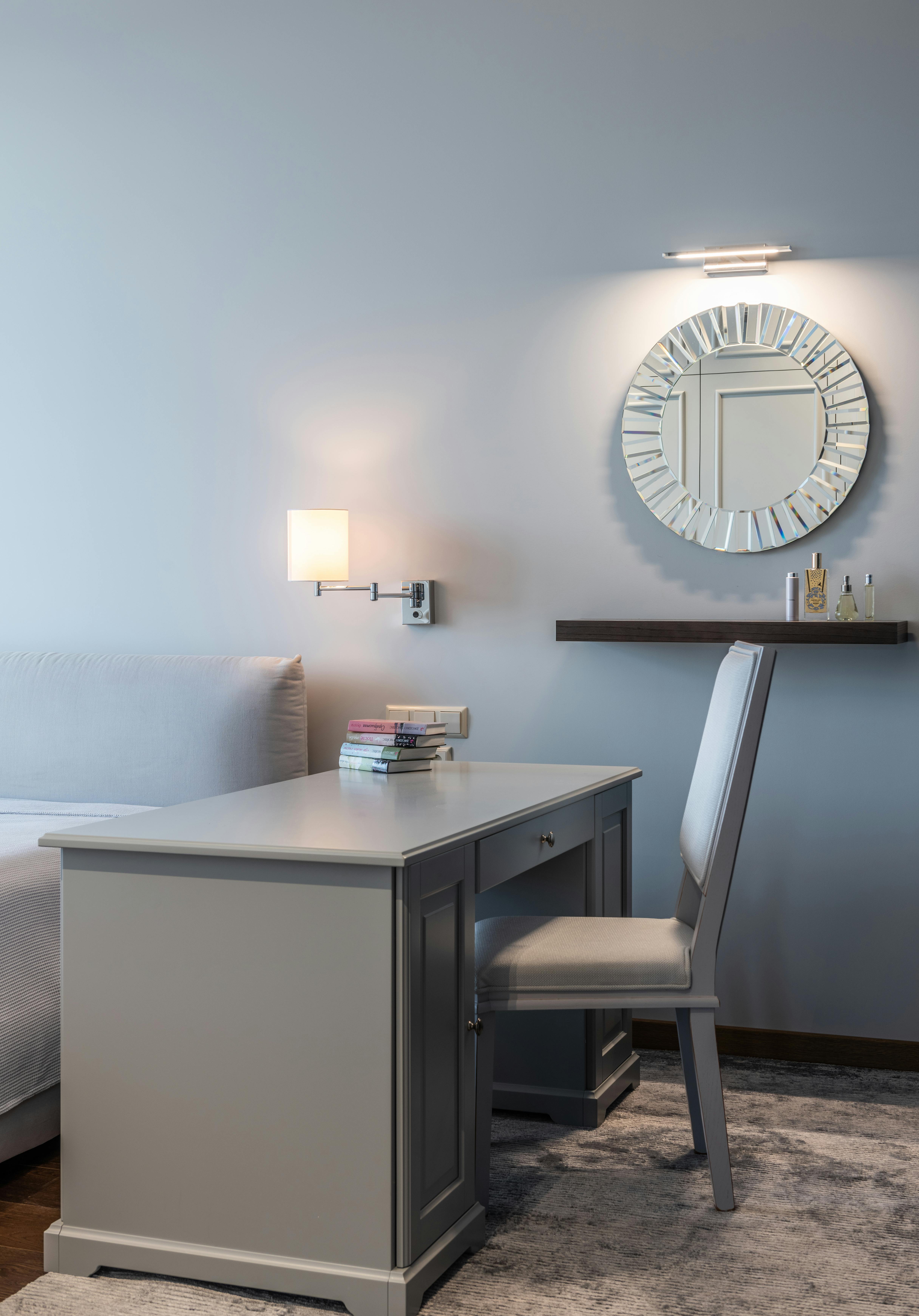 Stylish workplace in light room · Free Stock Photo