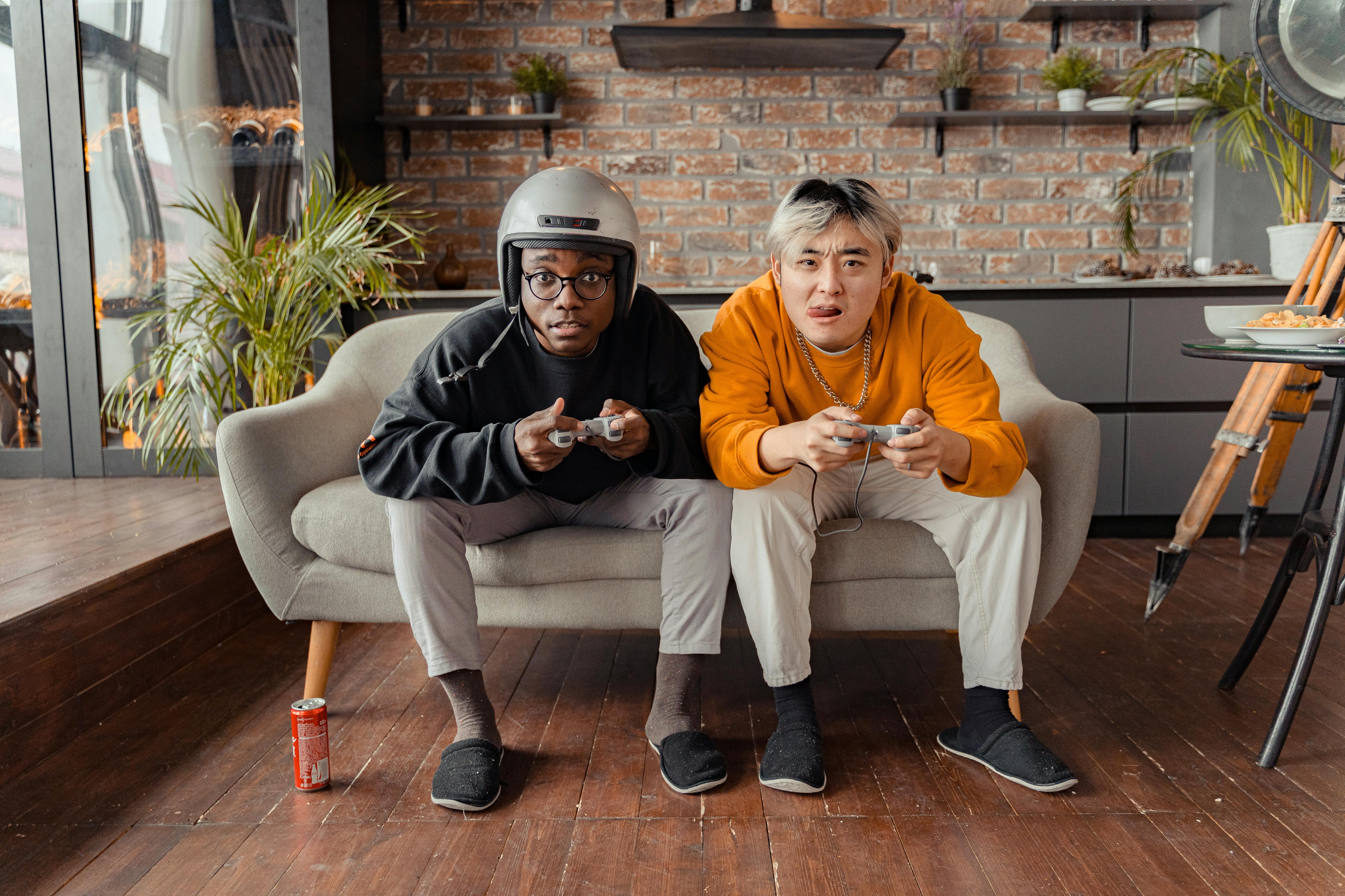 Two Men Playing Video Games · Free Stock Photo