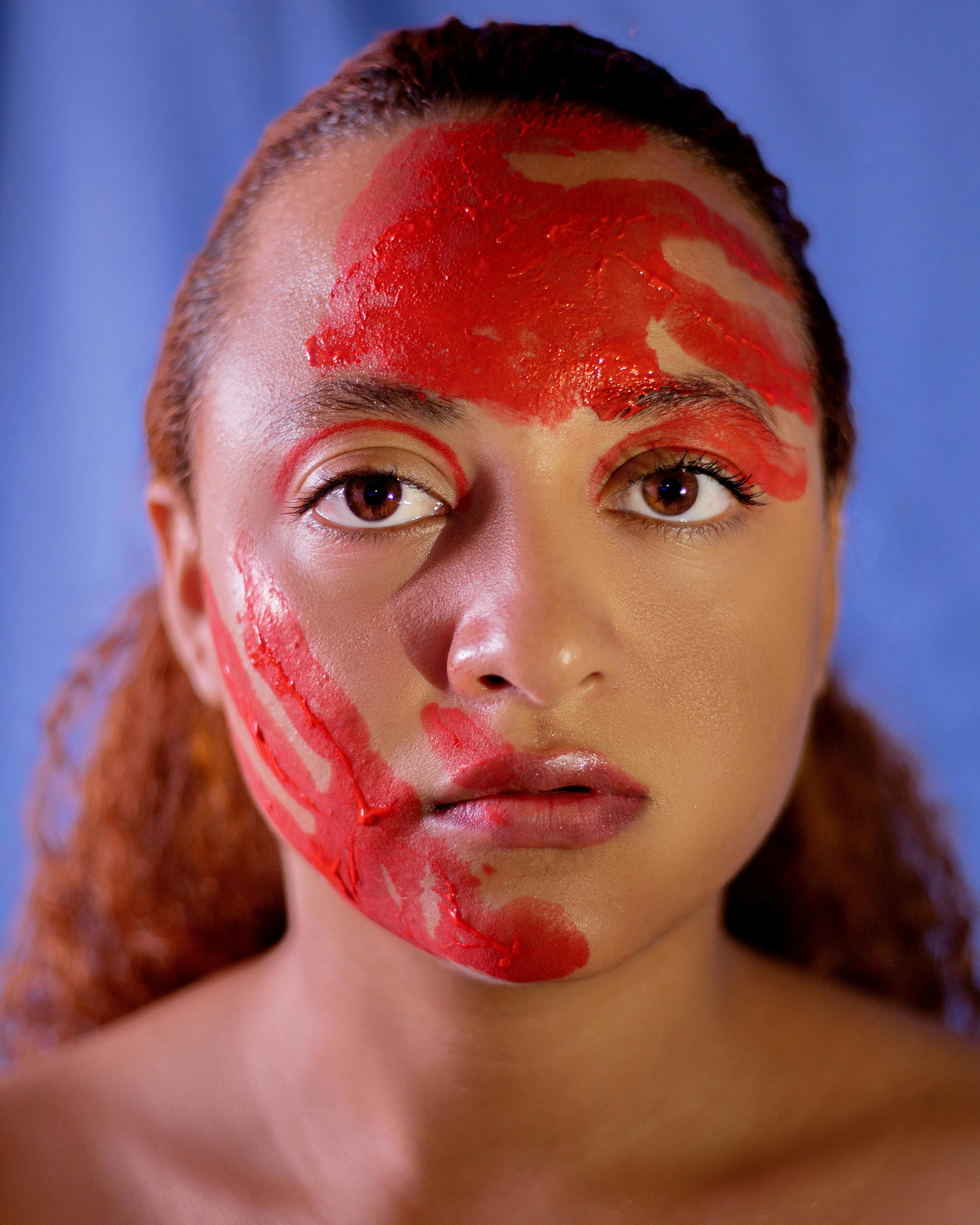 Person Colorful Face Paint · Free Stock Photo