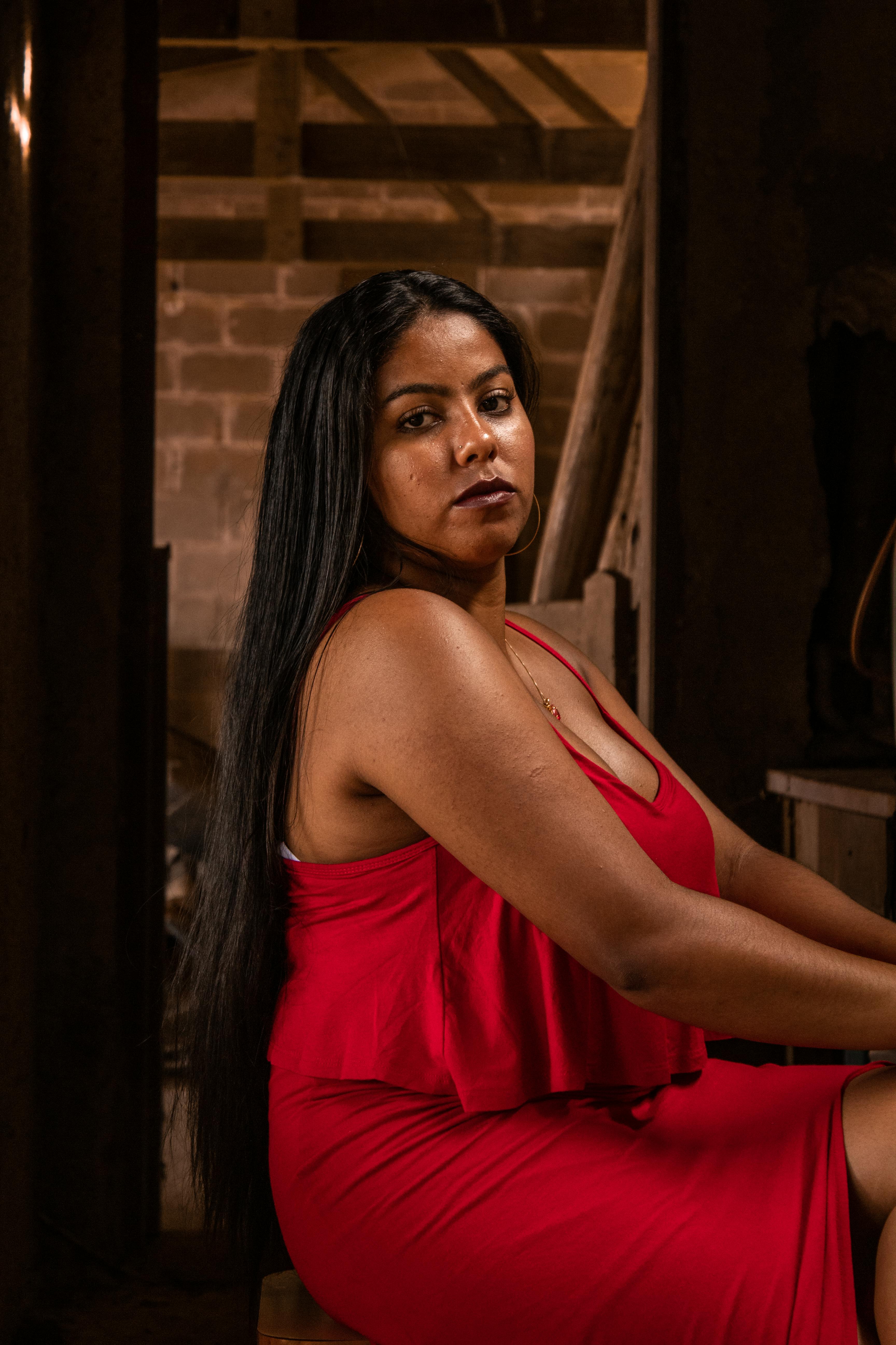 A Woman in Red Dress · Free Stock Photo