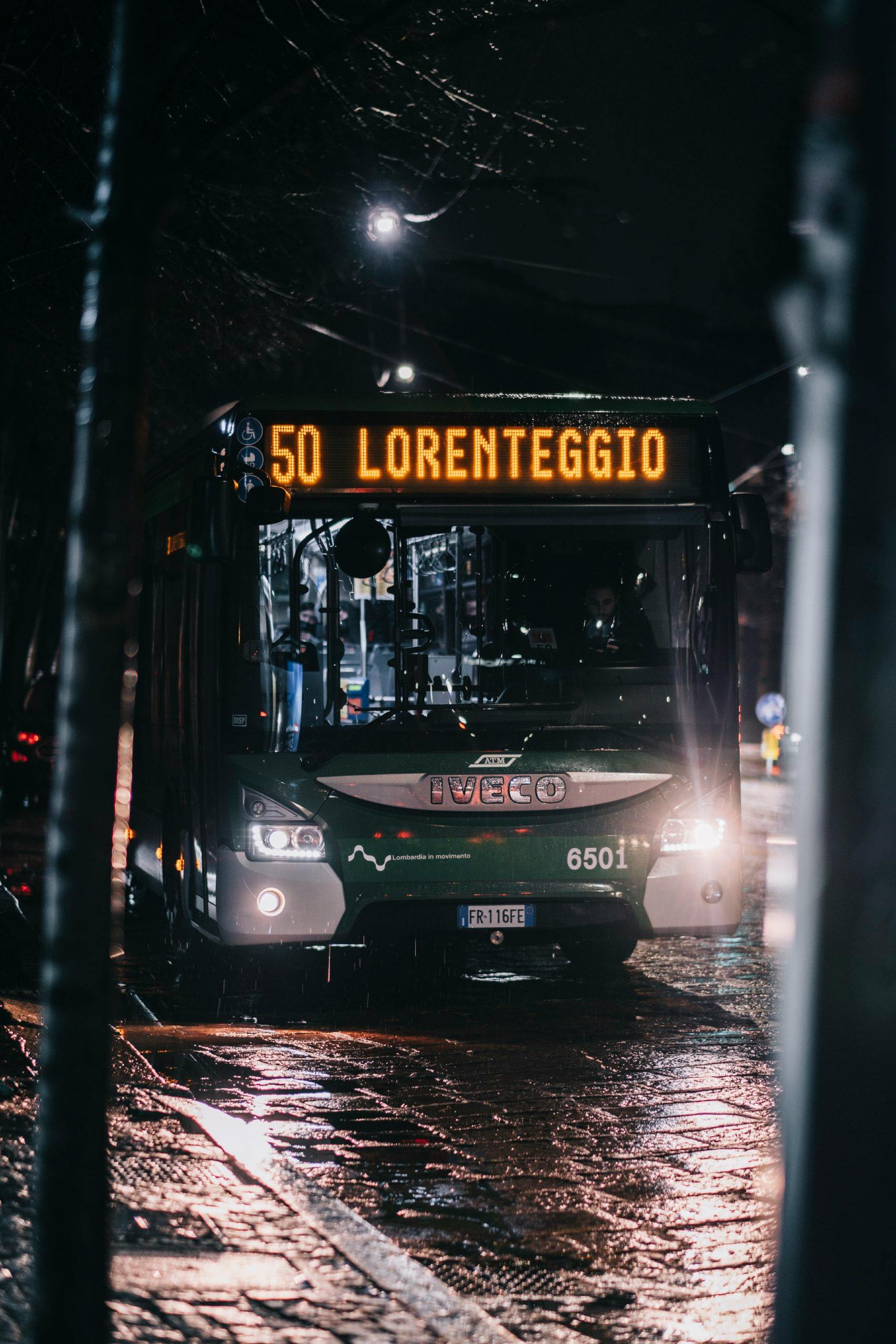 Lighted Bus · Free Stock Photo