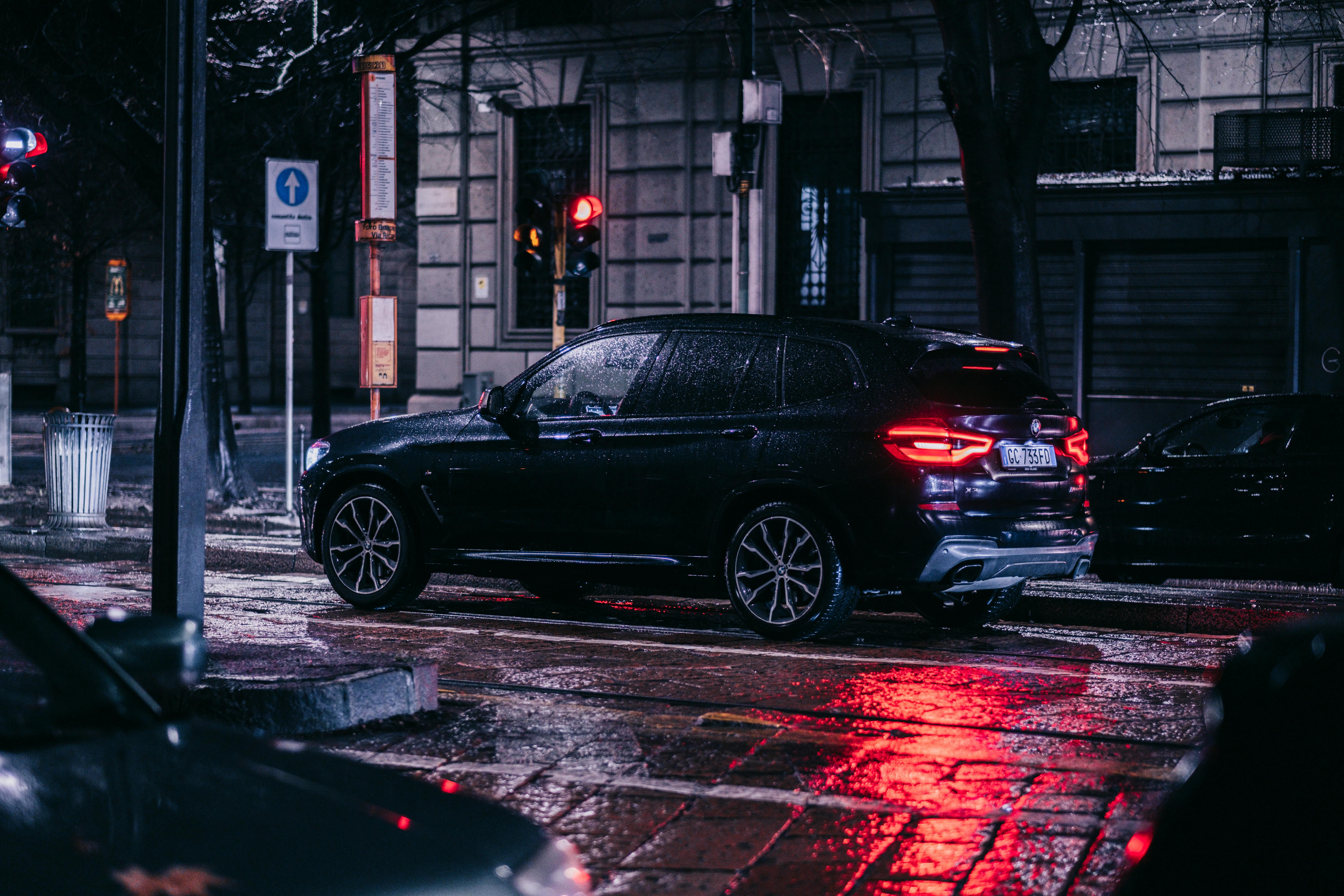 A Car on a Street at Night · Free Stock Photo