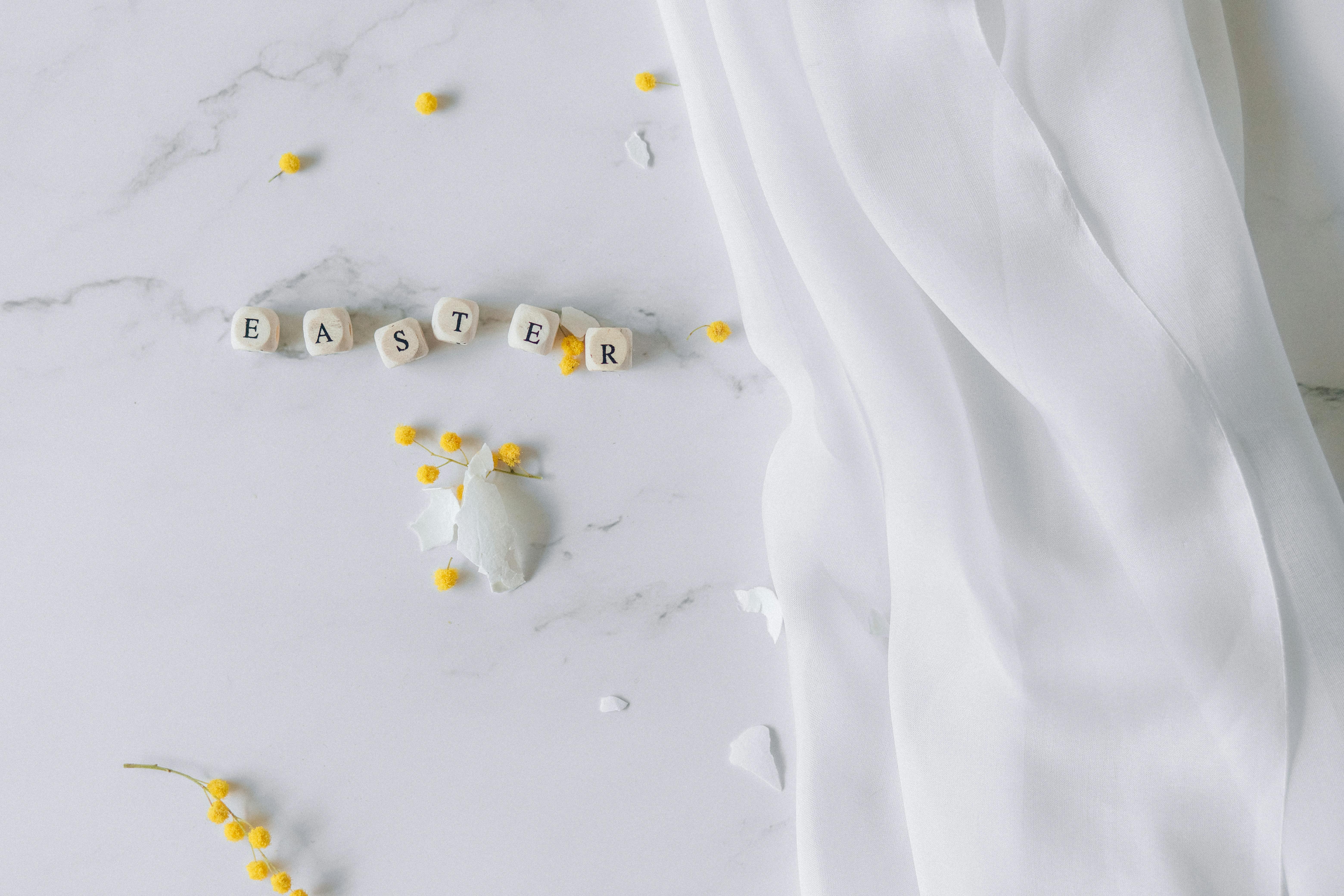 White Letter Blocks on White Background · Free Stock Photo