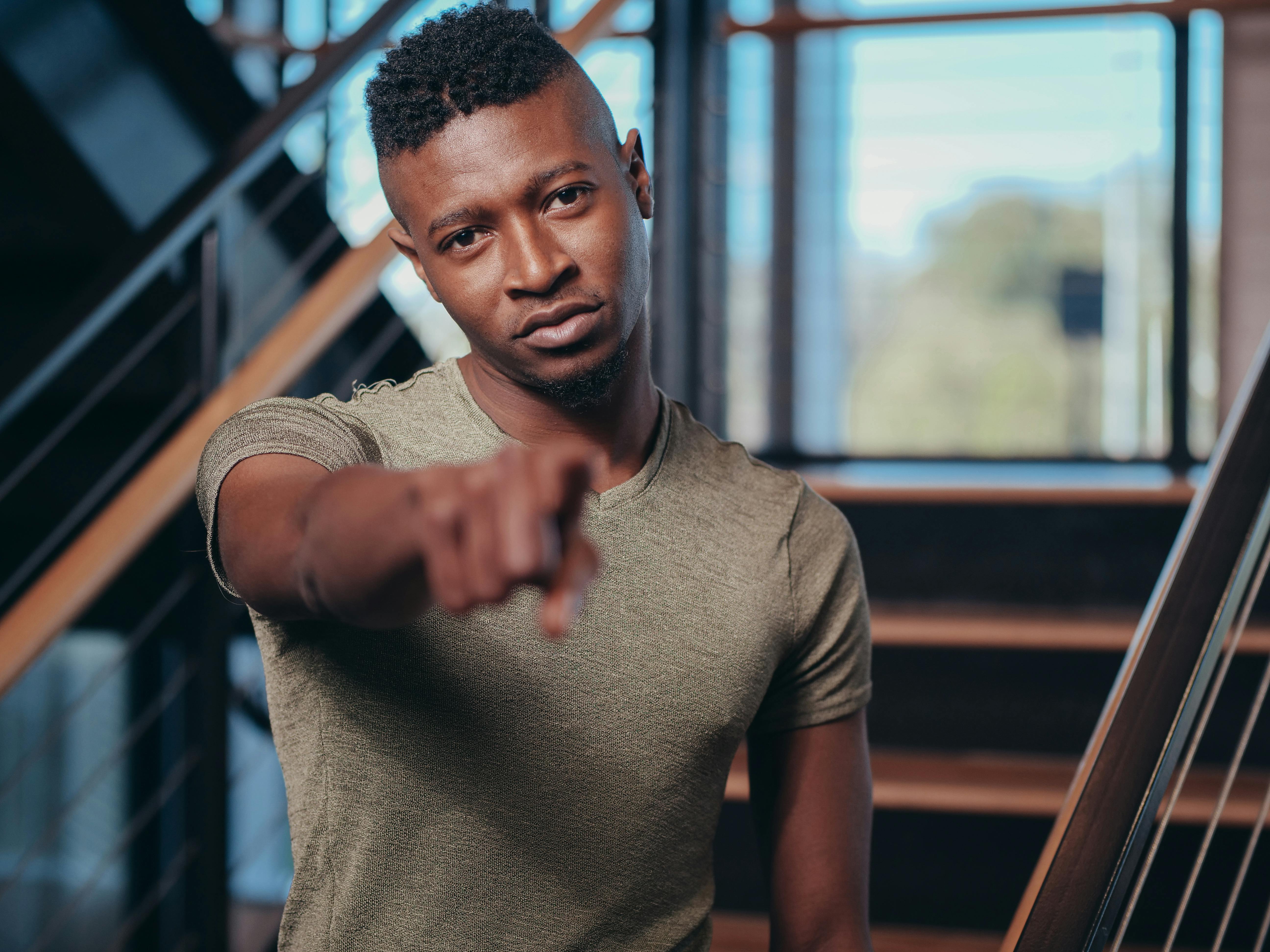 A Man Pointing his Finger · Free Stock Photo