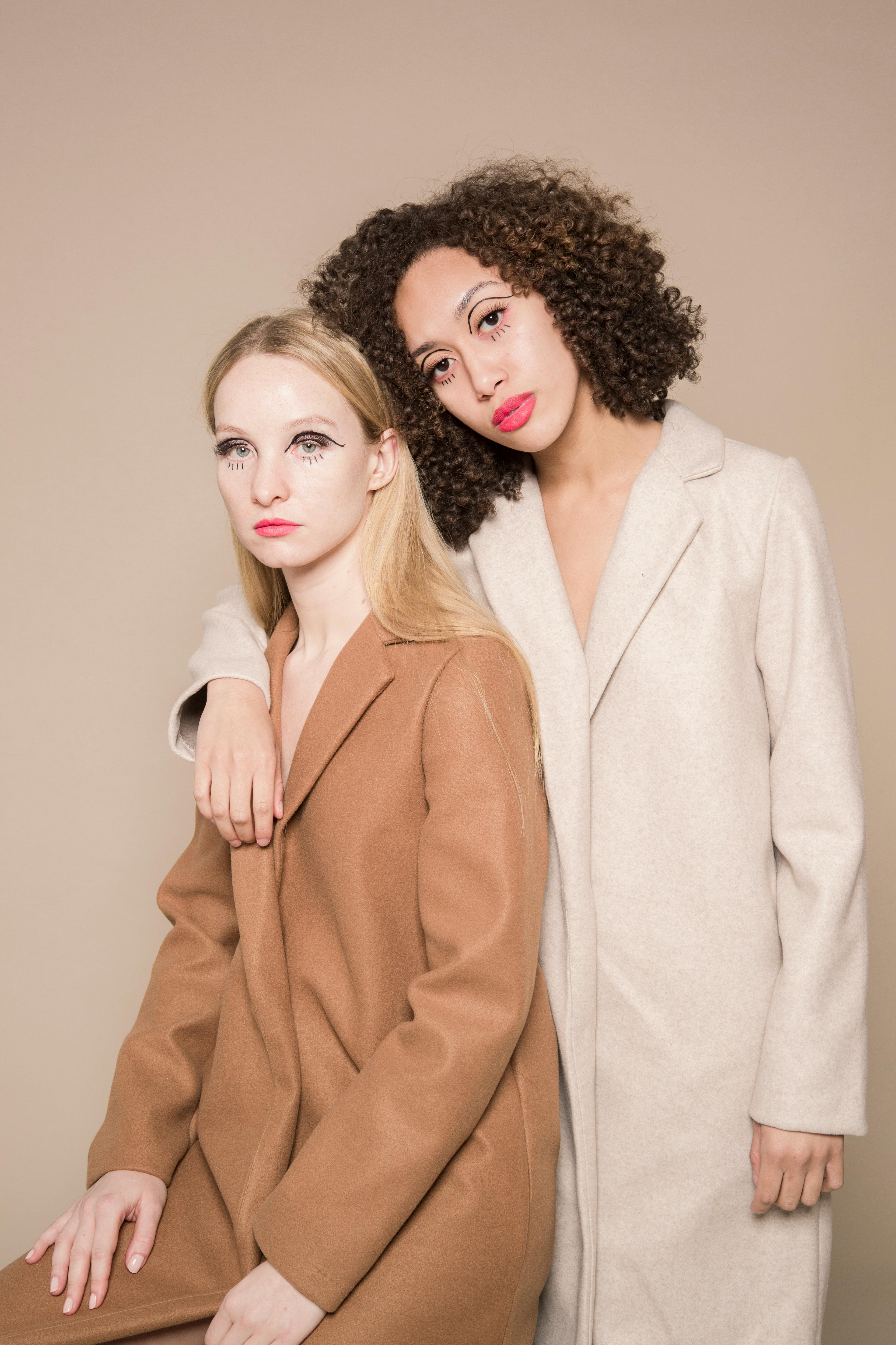 Eccentric diverse women with colorful makeup · Free Stock Photo