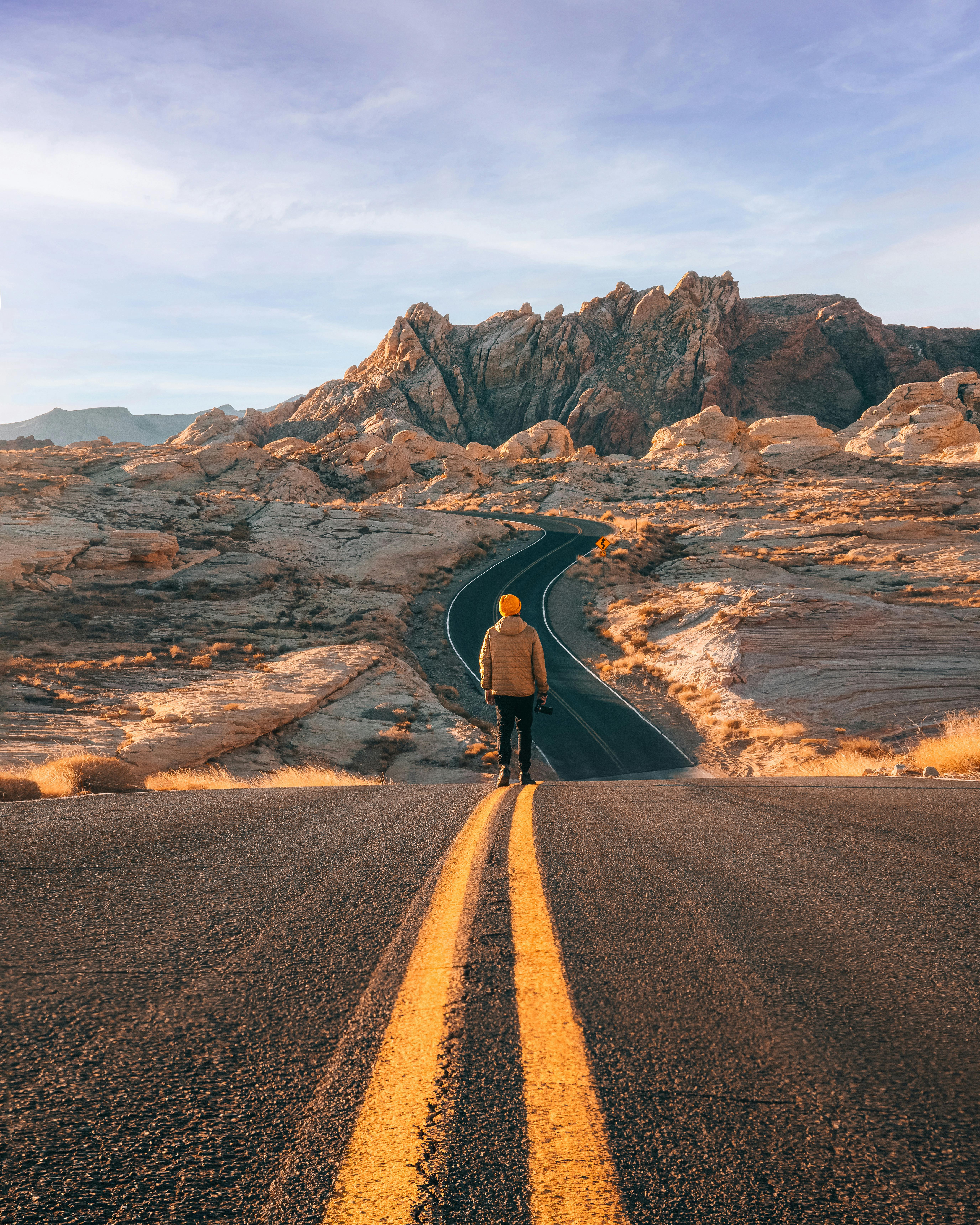 A Person Standing on the Road · Free Stock Photo