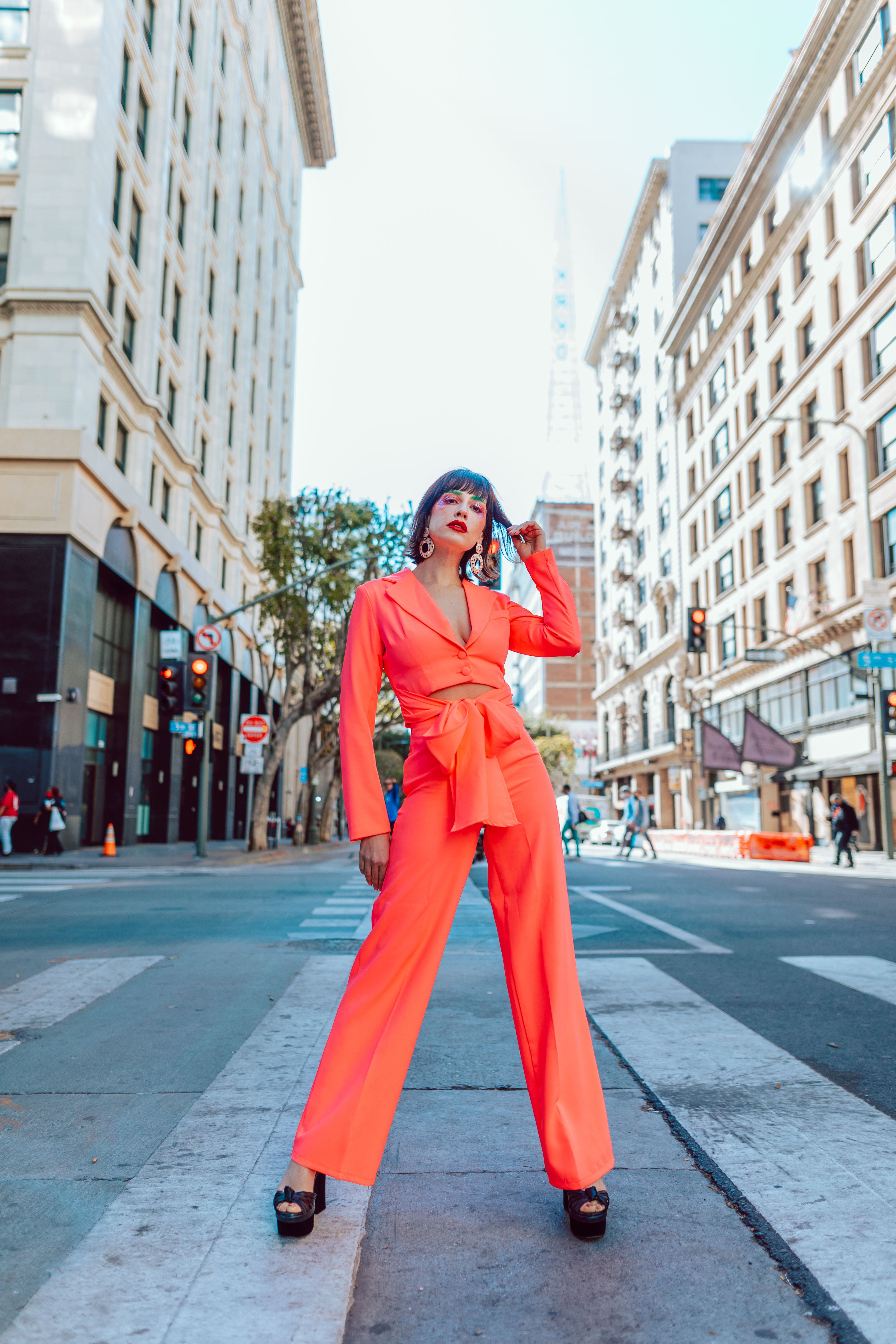 Stylish Woman Standing on the Street · Free Stock Photo