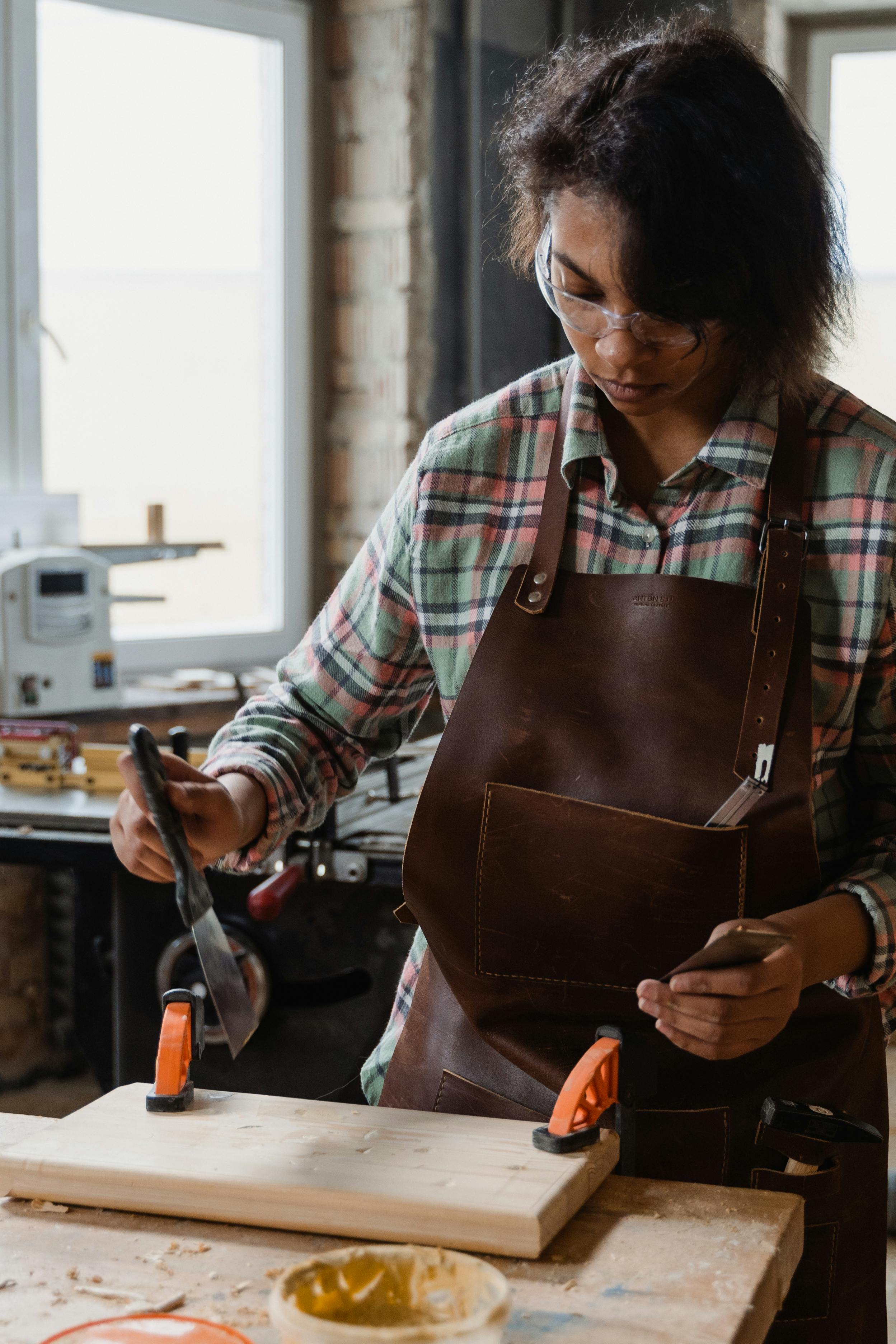 A Woman Doing Carpentry · Free Stock Photo