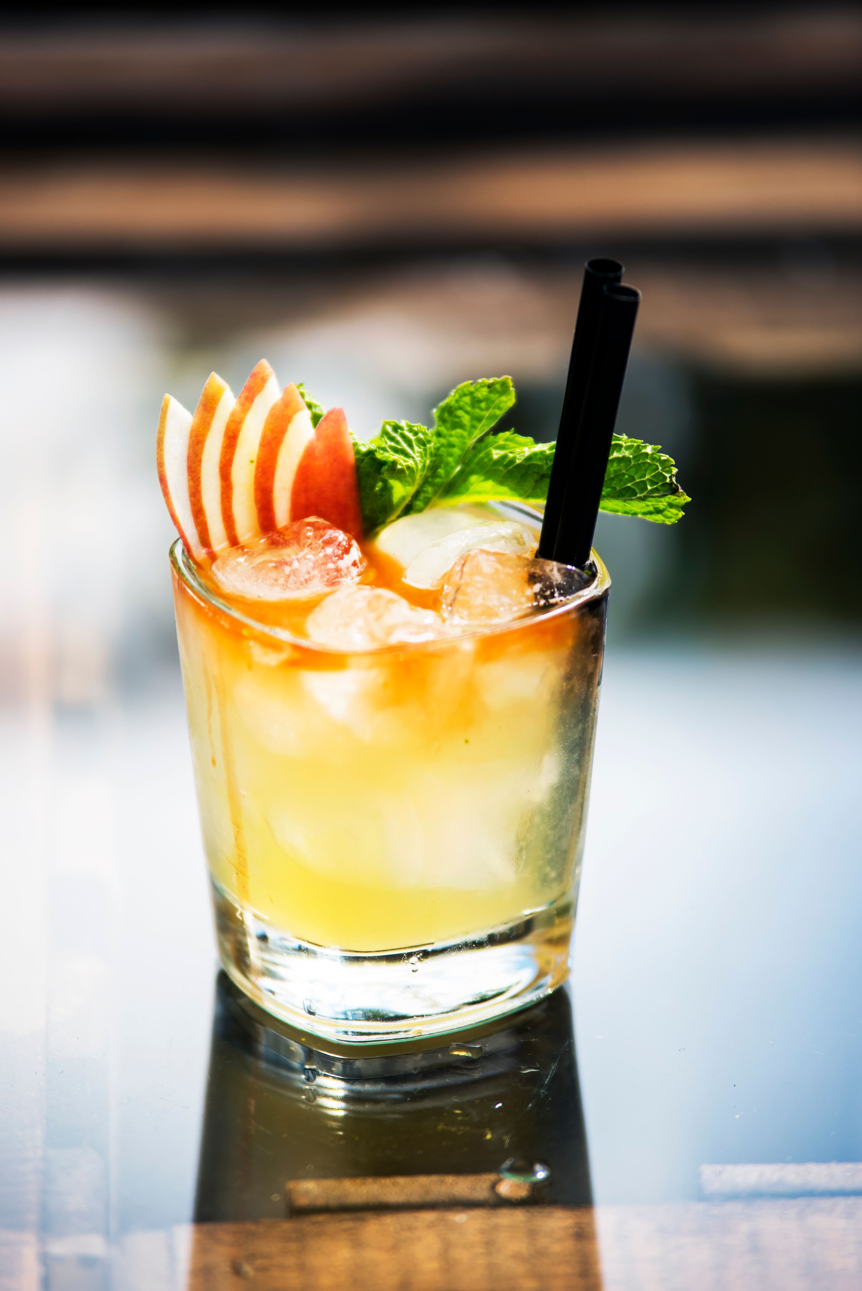 Glass of tasty cocktail placed on table · Free Stock Photo