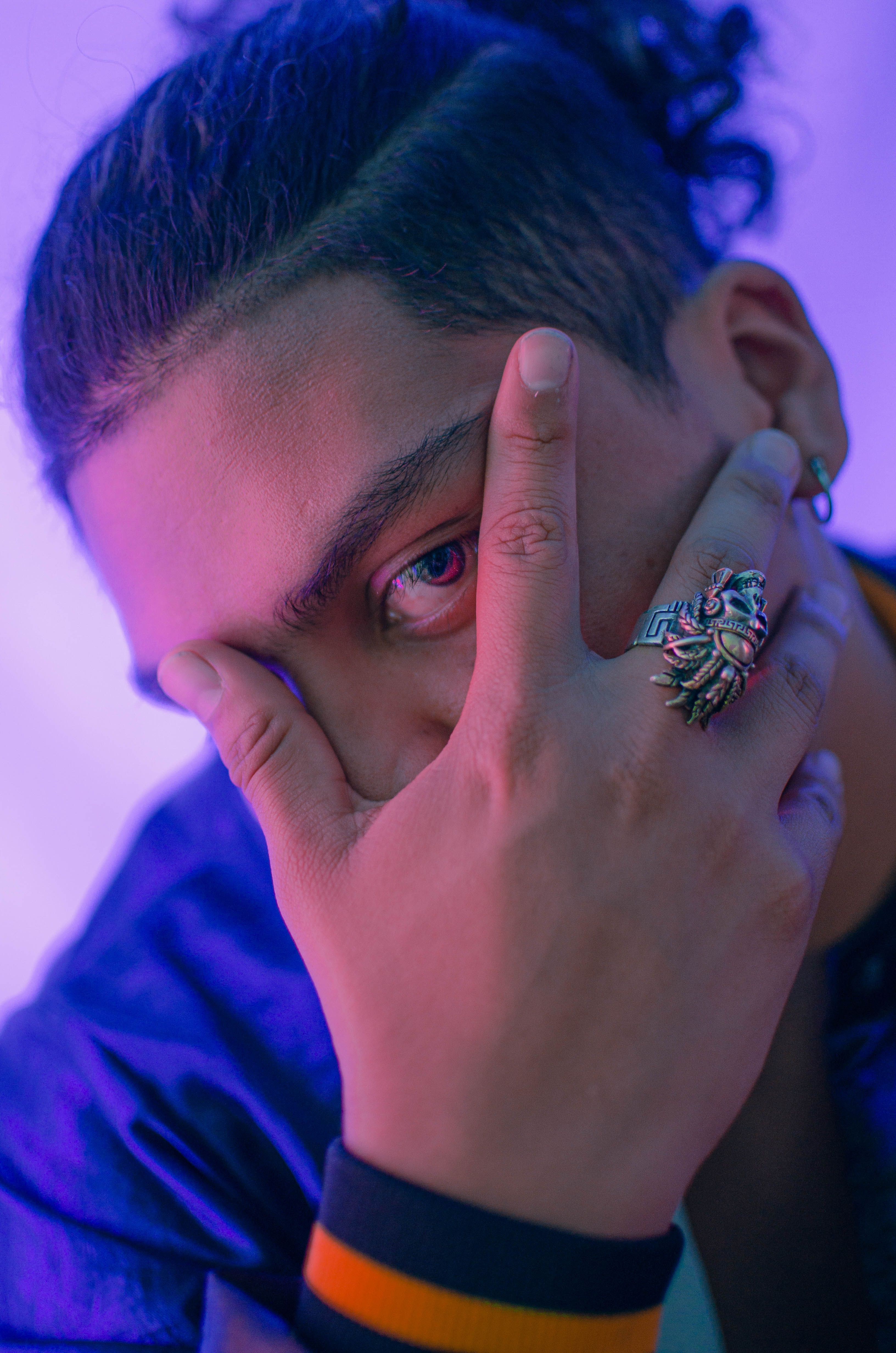 Close Up Photo of Man with His Hand on His Face · Free Stock Photo