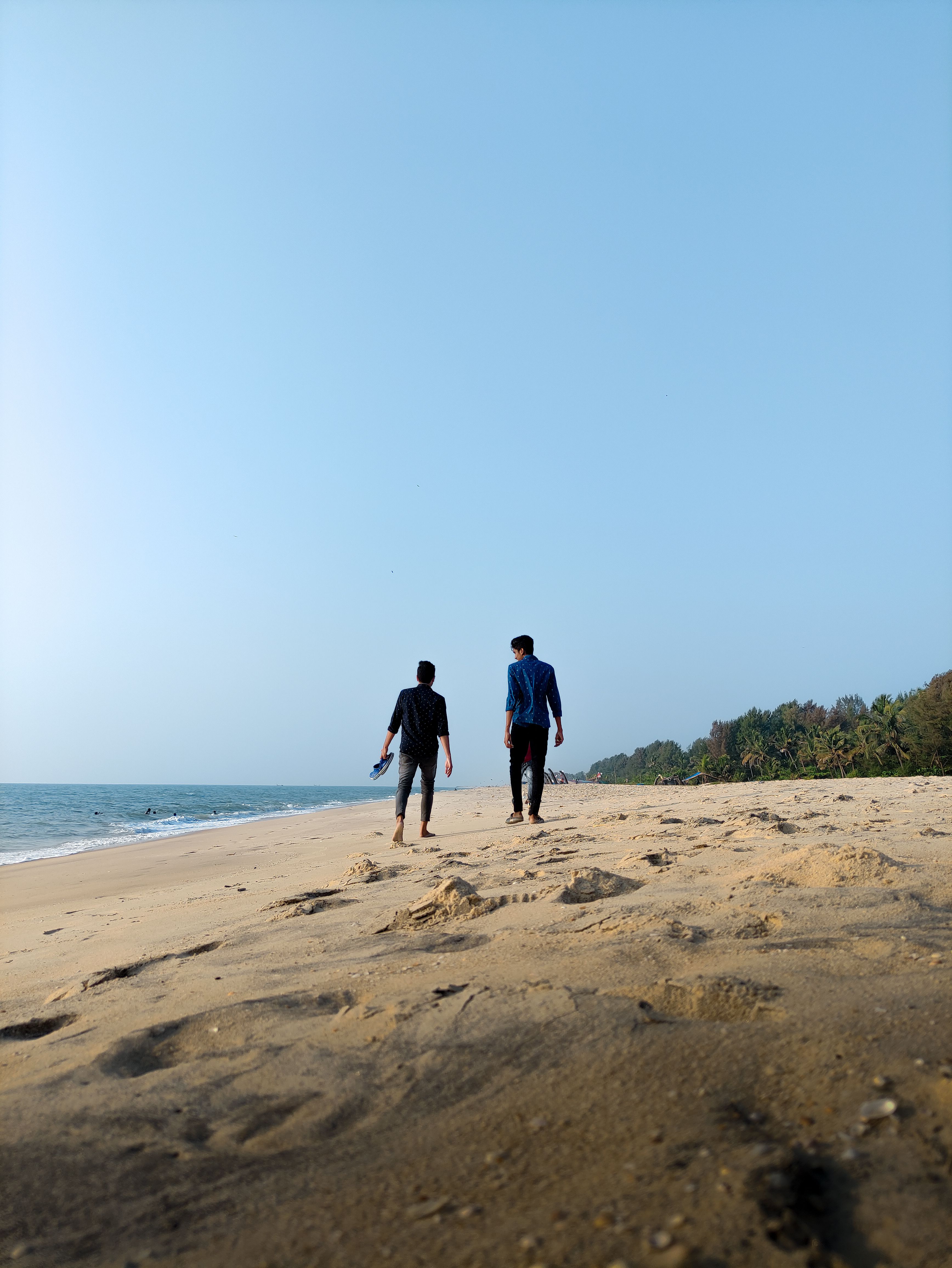 Back View of Men Walking on the Beach · Free Stock Photo
