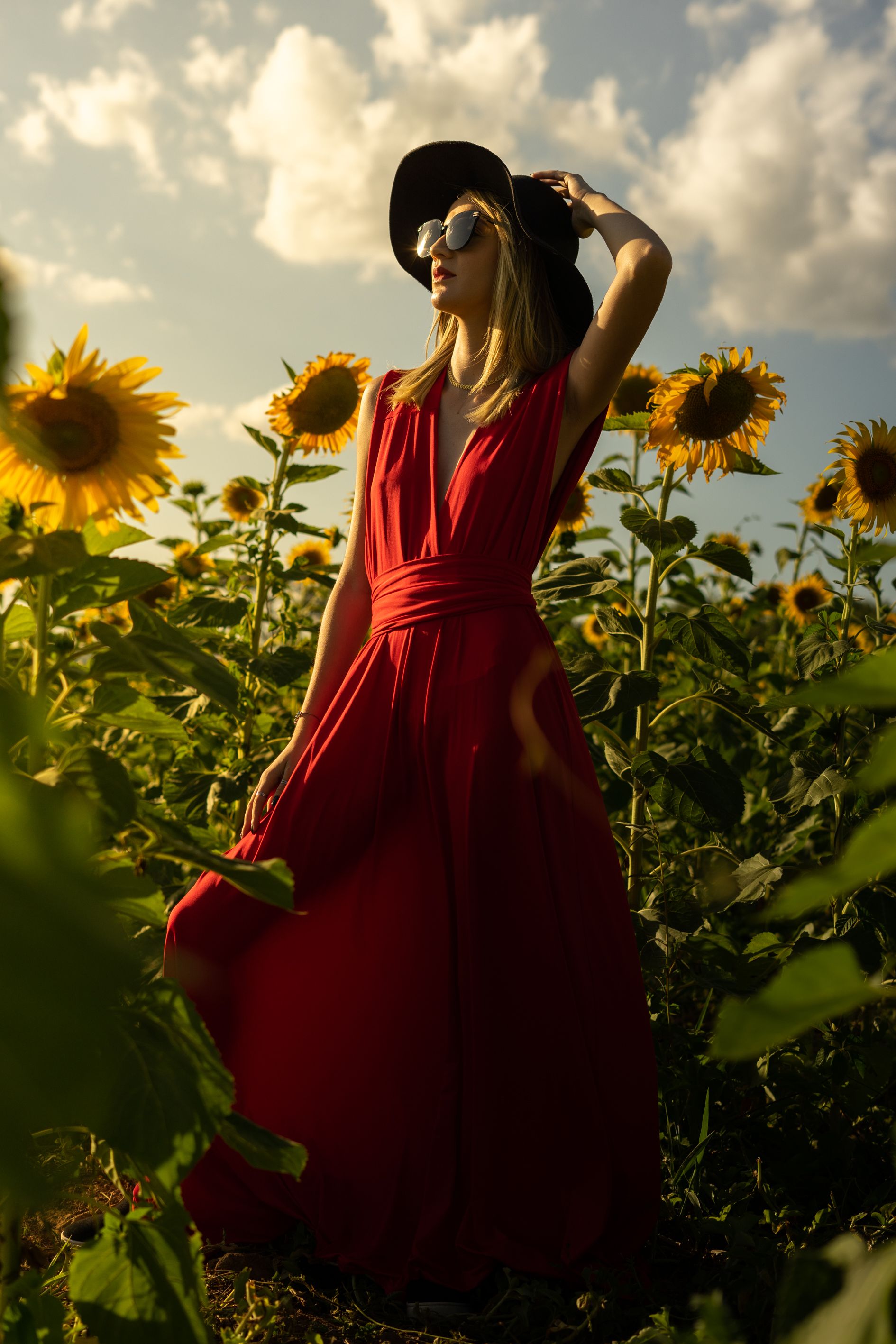 A Woman in a Flower Field · Free Stock Photo