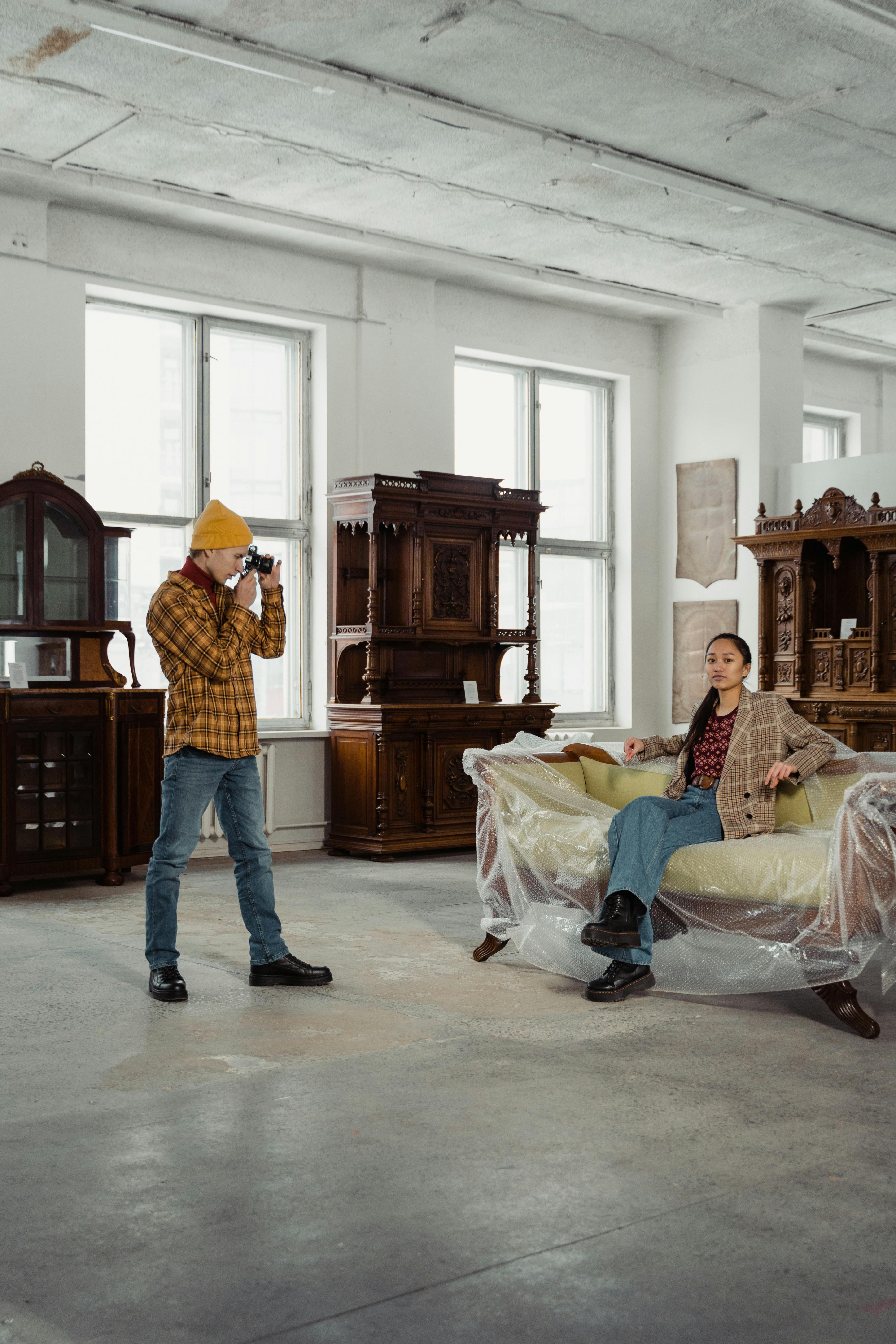 A Photoshoot Inside an Antique Shop · Free Stock Photo