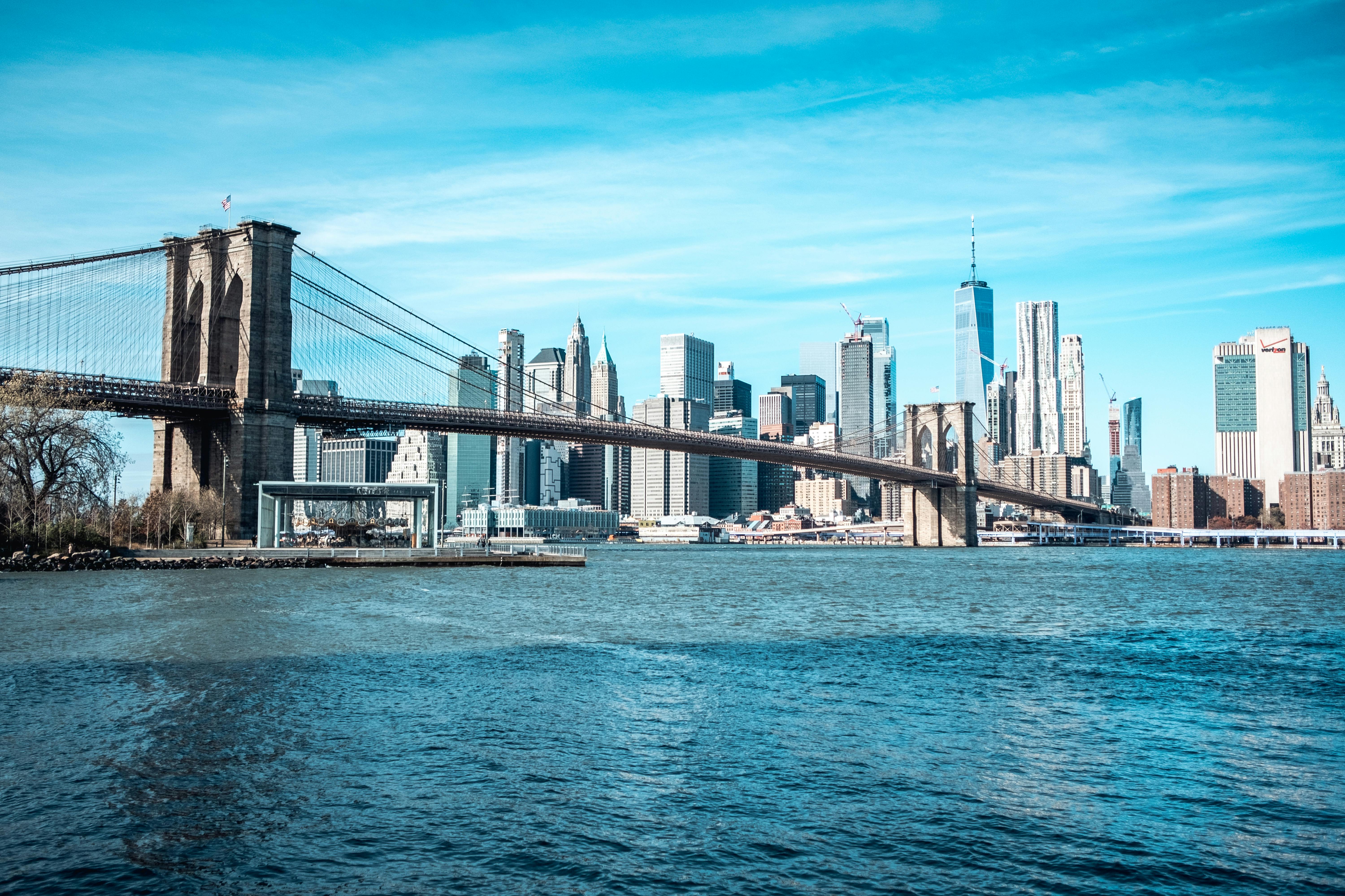 Brooklyn Bridge Under Blue Sky · Free Stock Photo