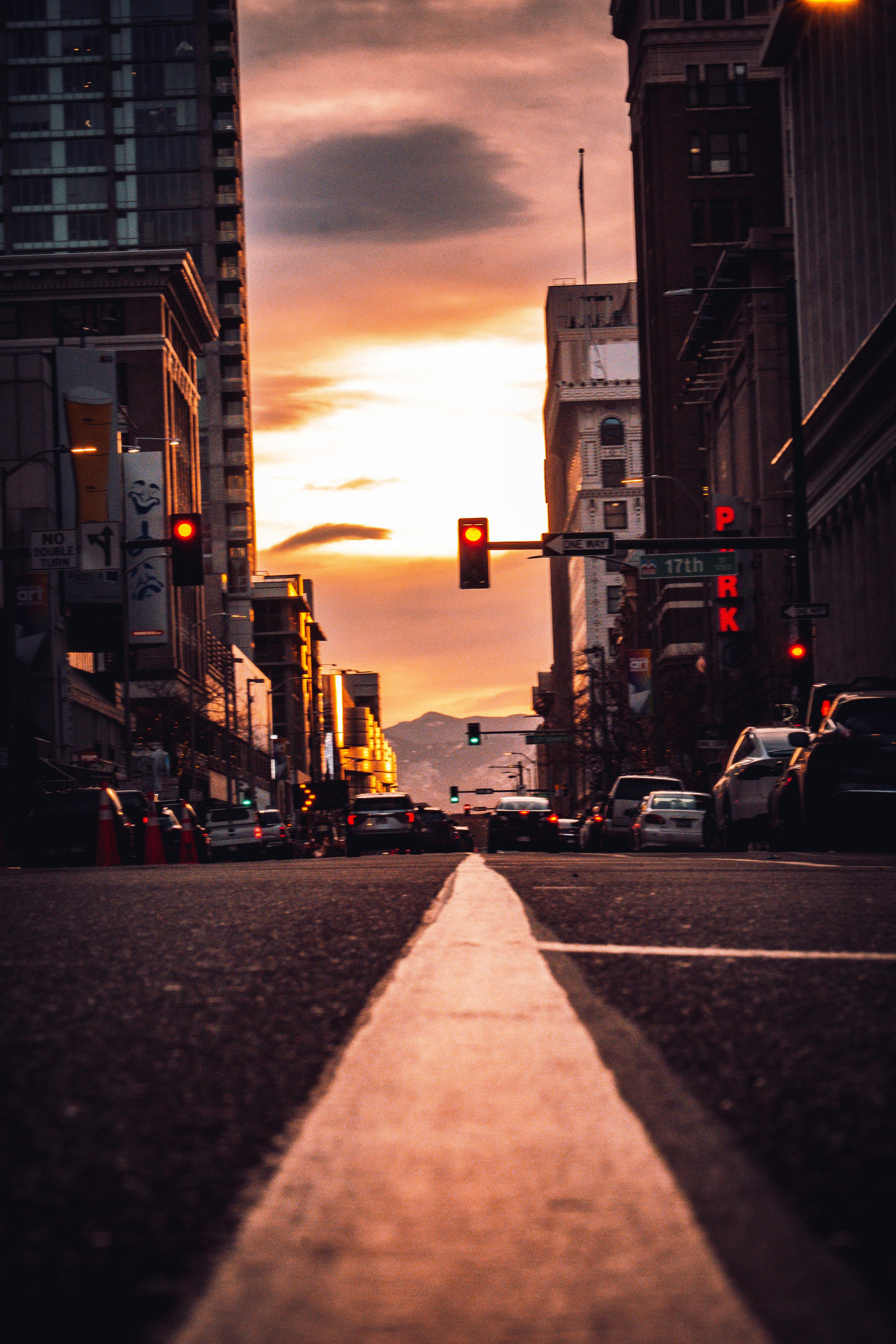 Low Angle Shot of a City Road · Free Stock Photo