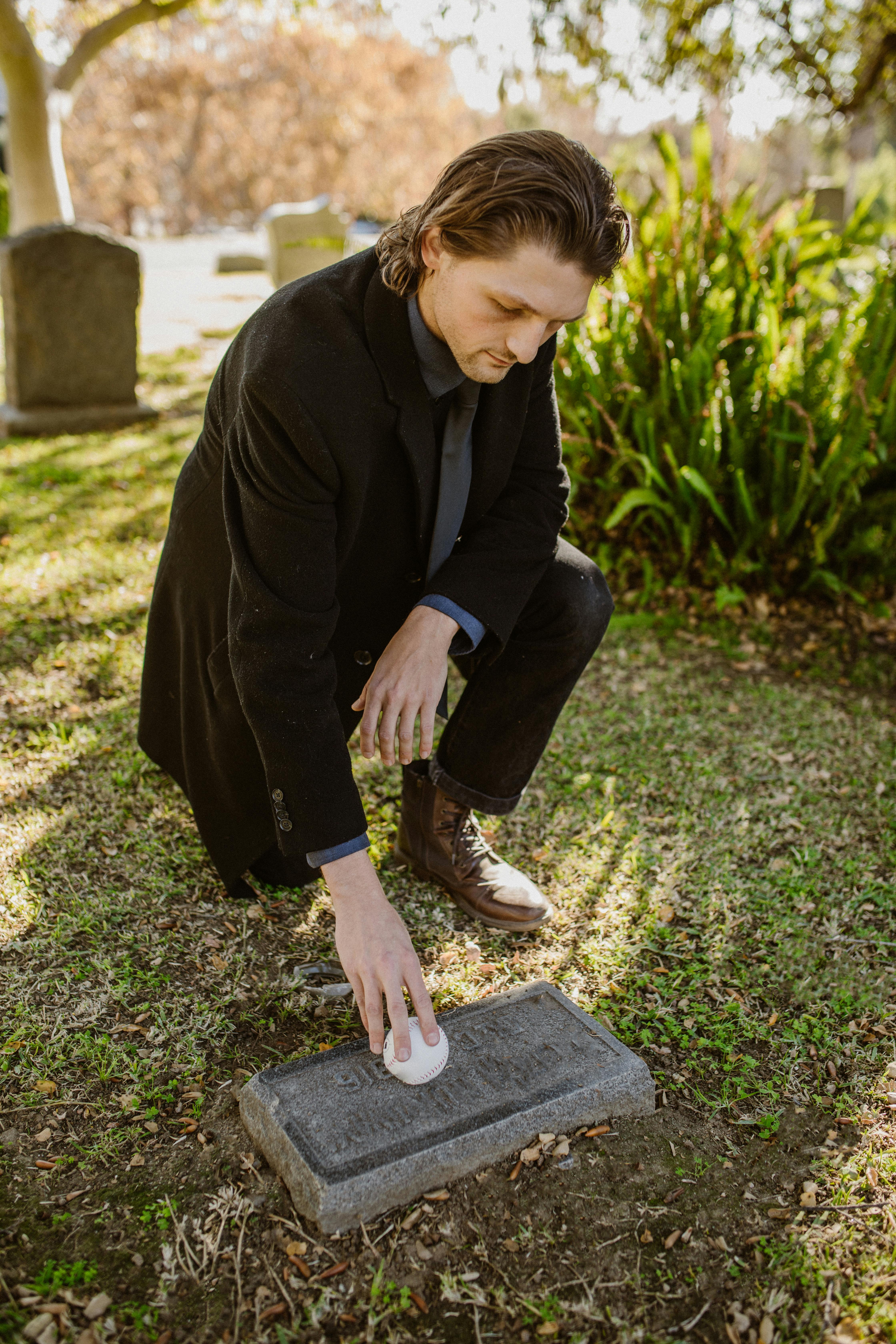 A Man in the Cemetery · Free Stock Photo