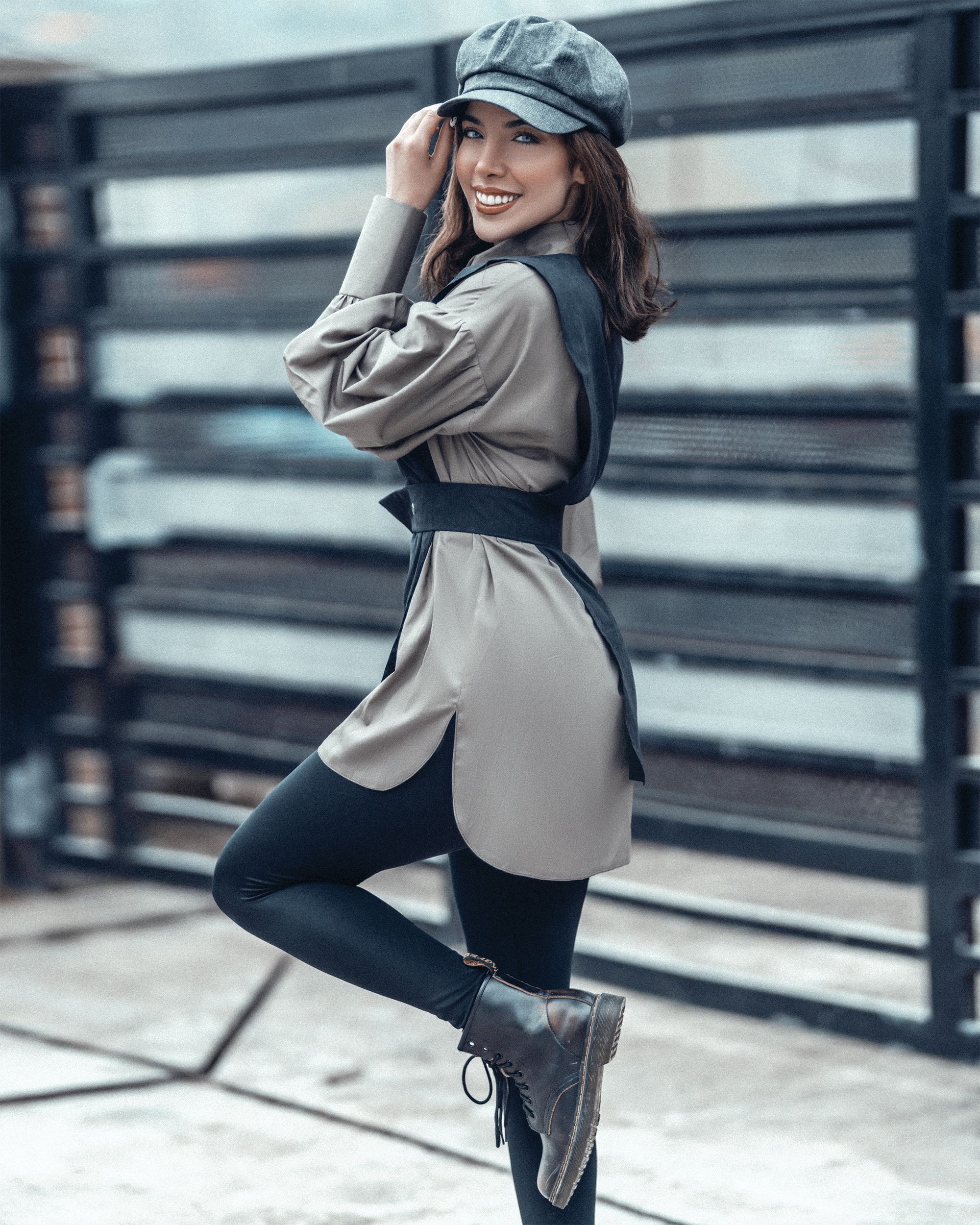A Woman in Black Clothes Walking on the Street · Free Stock Photo