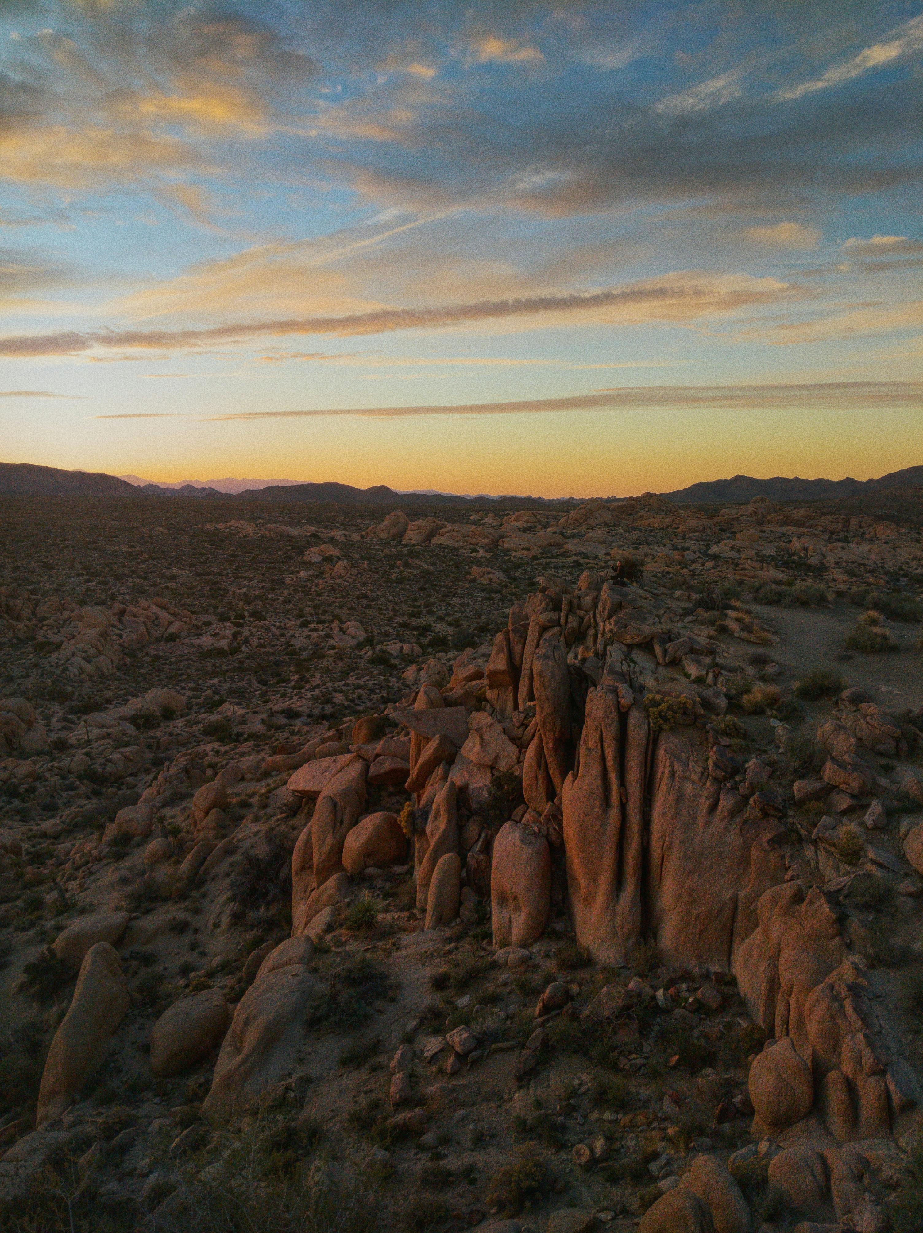 Aerial View of the Joshua Tree National Park in California, United ...