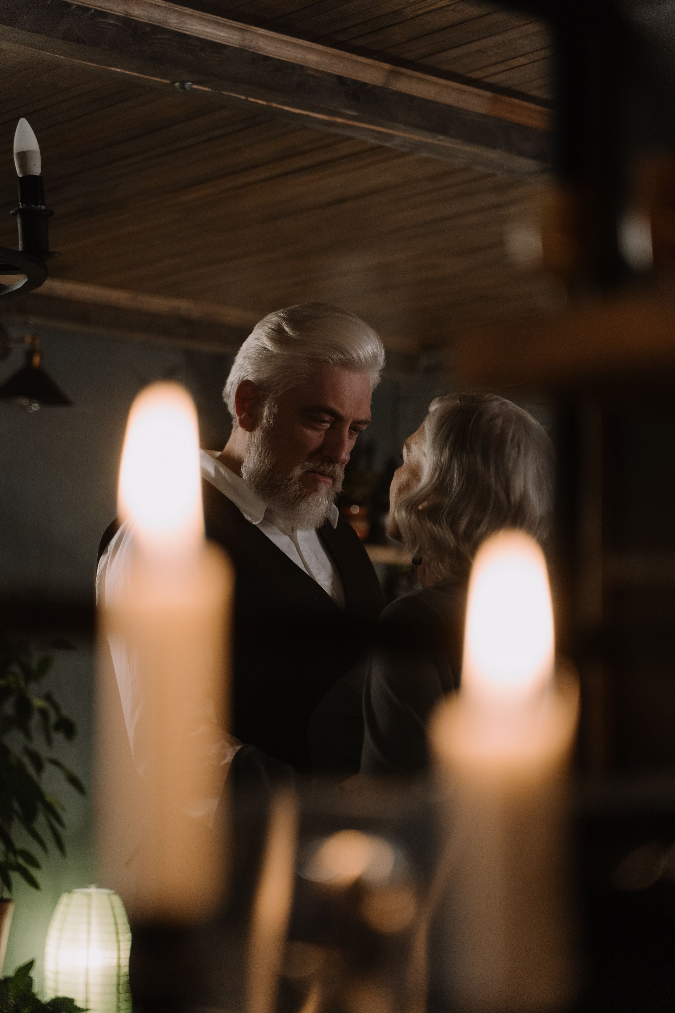 Romantic Couple Looking at Each Other Face to Face · Free Stock Photo