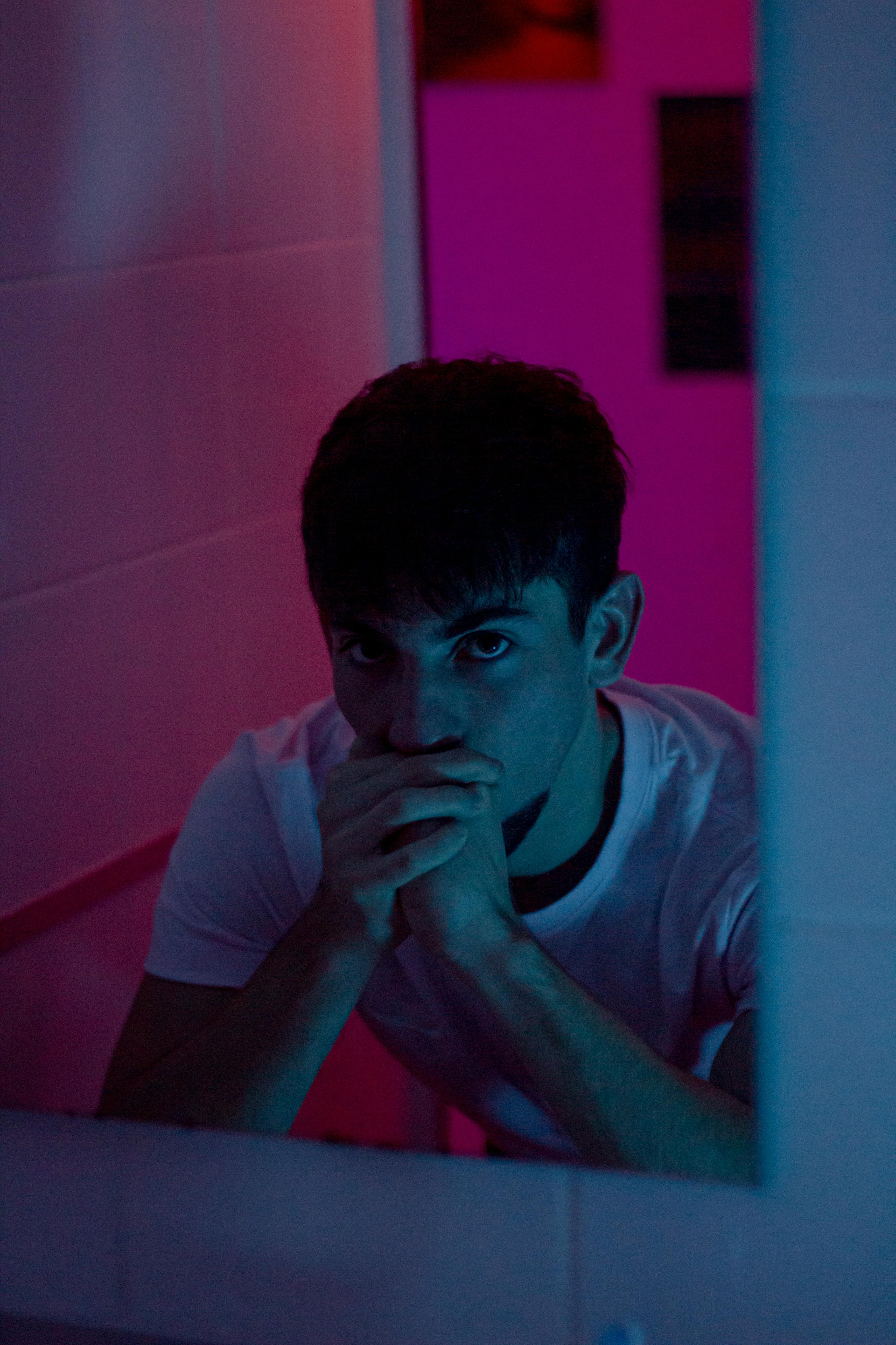 Reflection of Man on the Mirror · Free Stock Photo