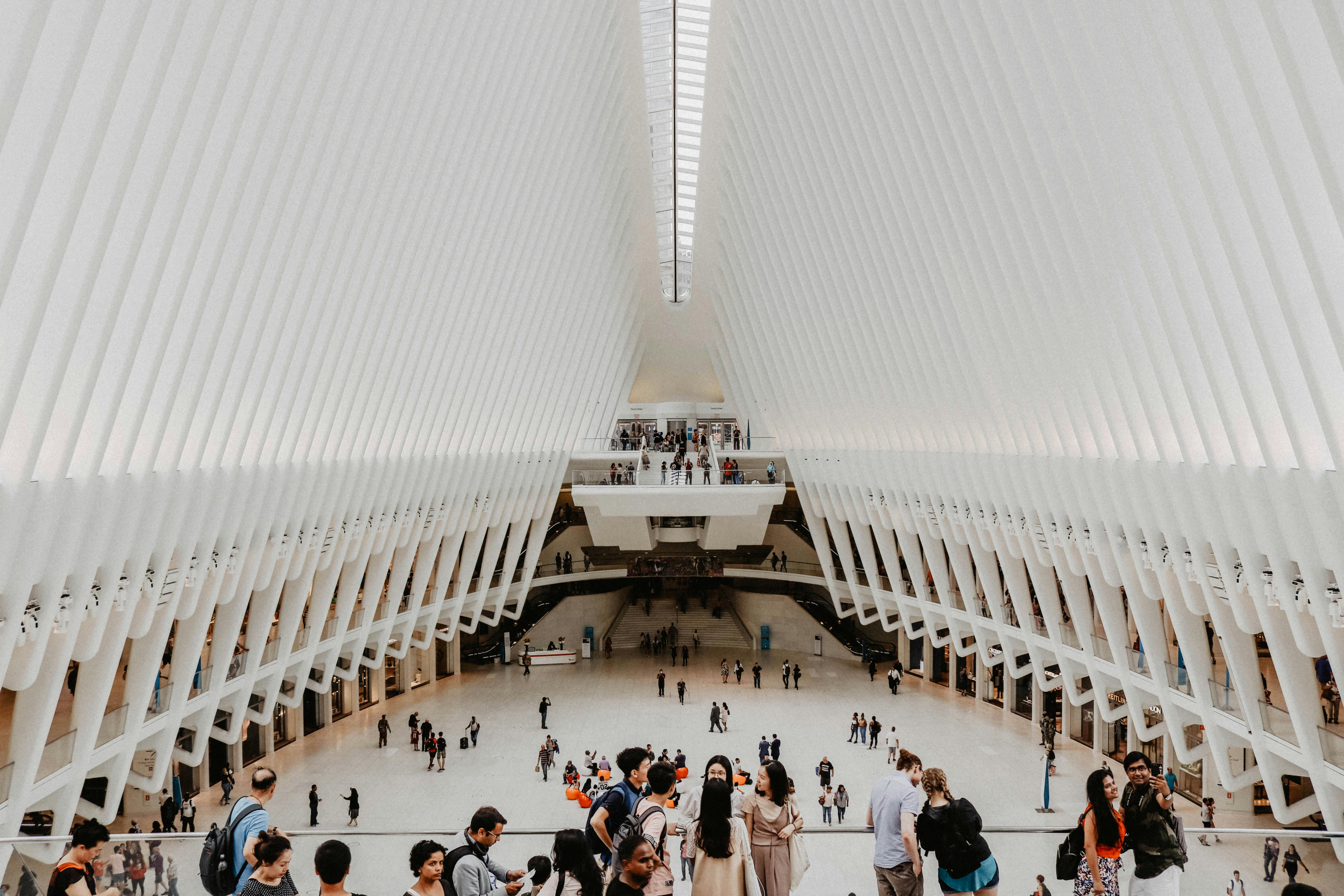 People Inside the World Trade Center Transportation Hub · Free Stock Photo