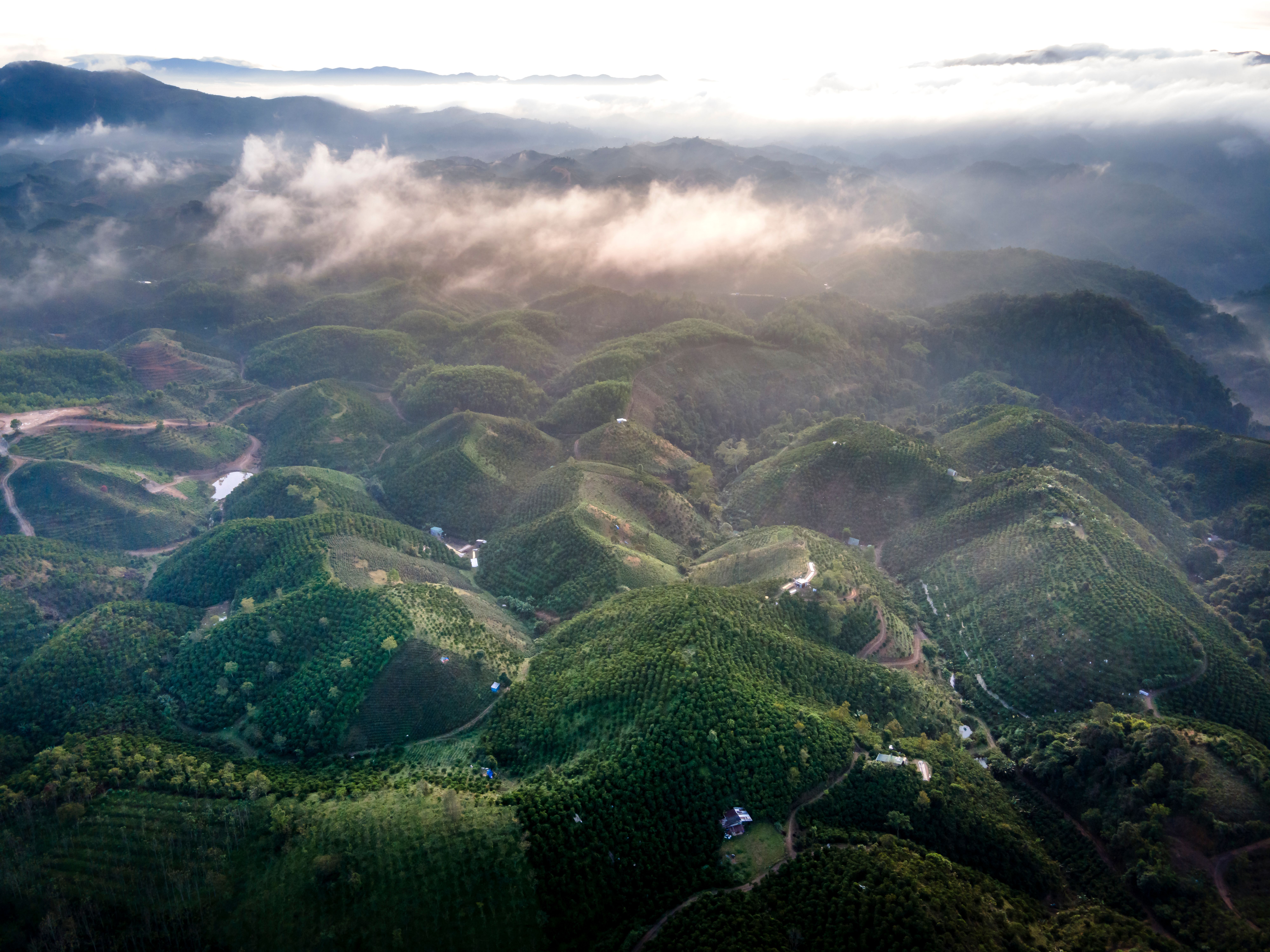 Incredible Aerial View of a Landscape of Mountains · Free Stock Photo
