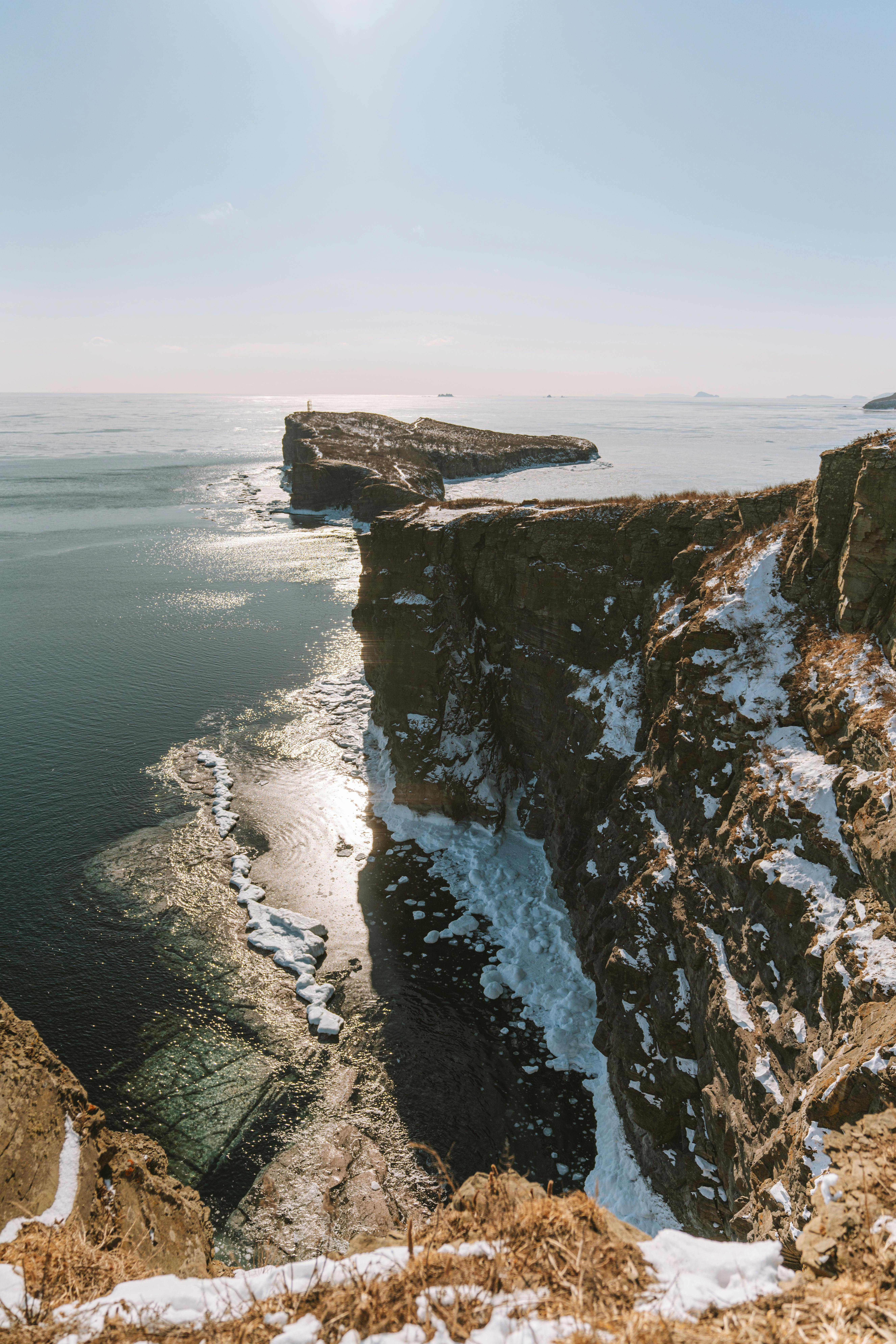 Aerial View of a Coastal Cliff · Free Stock Photo