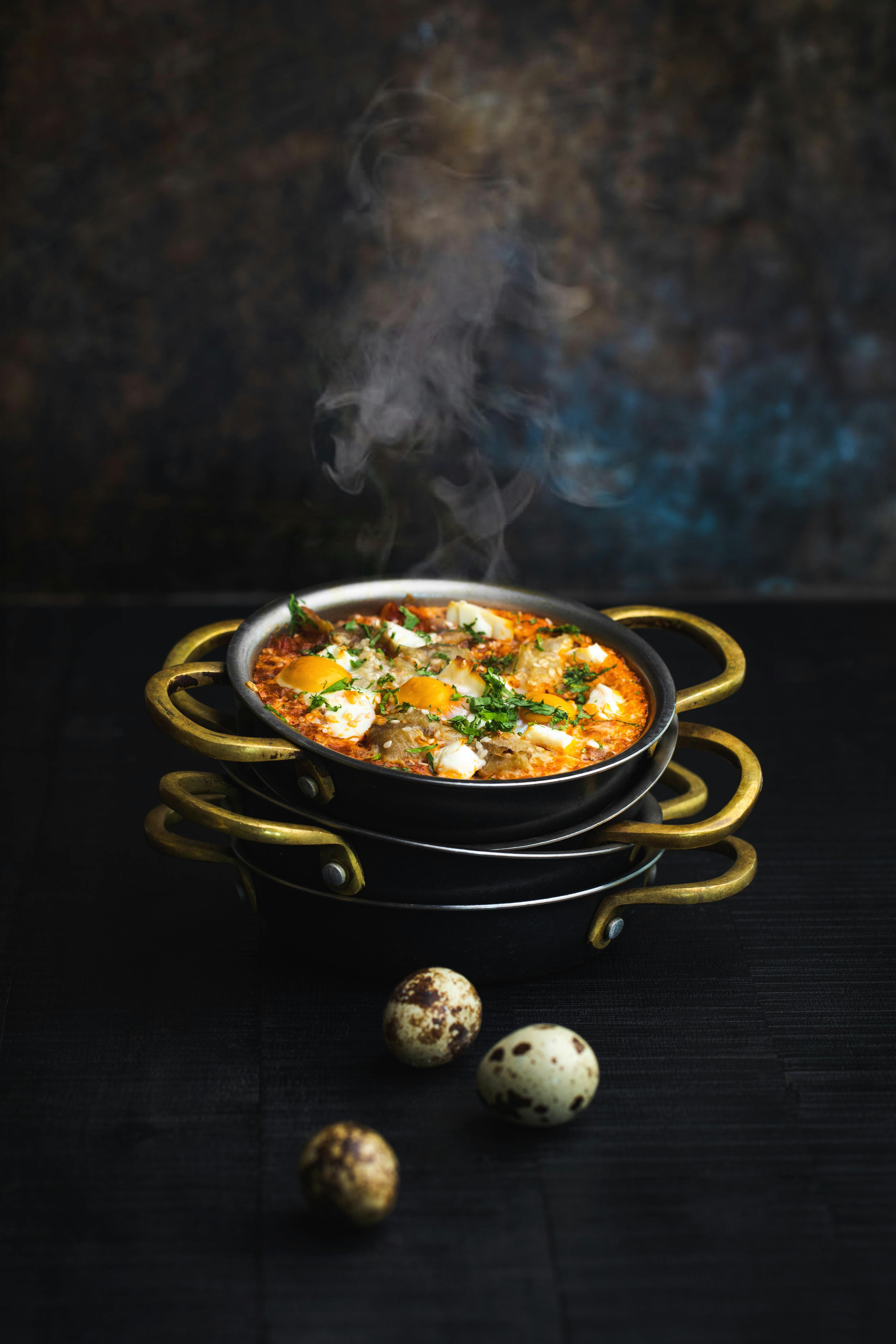 Black Cooking Pan With Food · Free Stock Photo