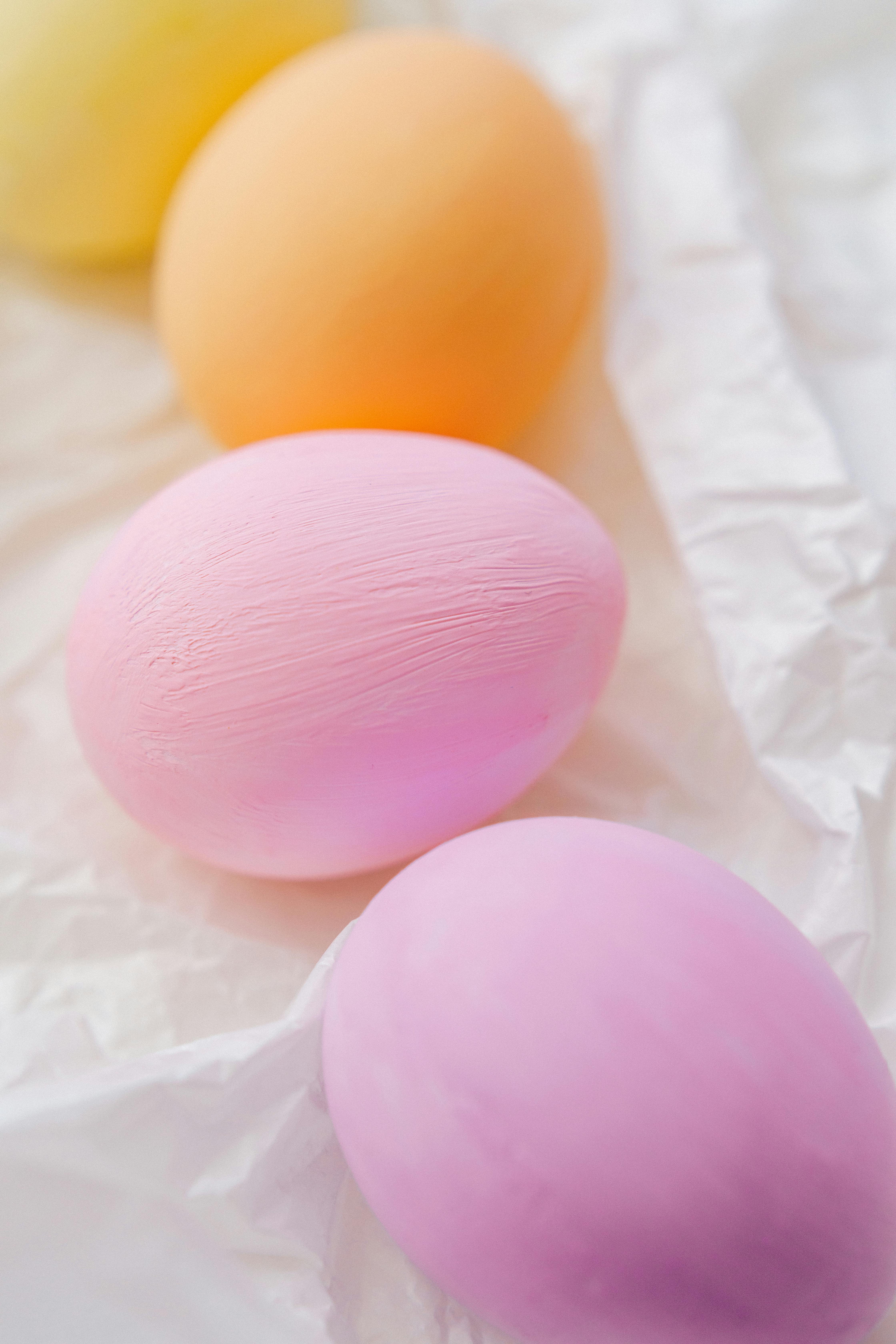 Colored Eggs In White Surface · Free Stock Photo