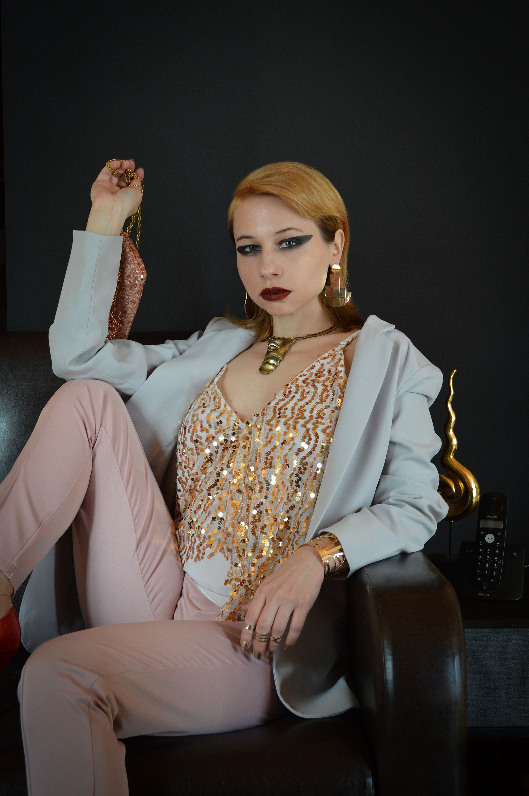 Eccentric woman with makeup wearing stylish outfit · Free Stock Photo
