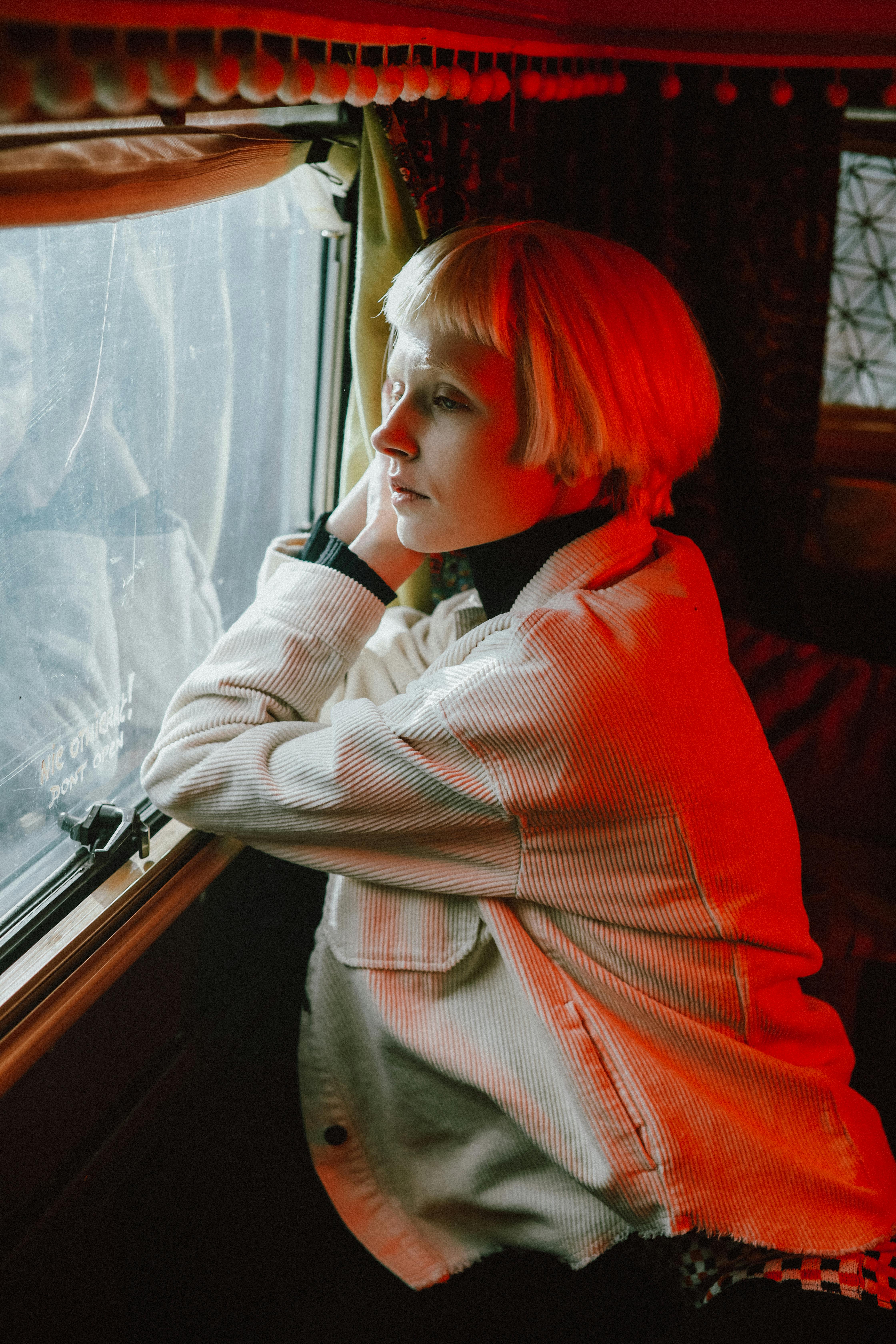 Blonde Woman Lying Down while Staring at the Ceiling · Free Stock Photo