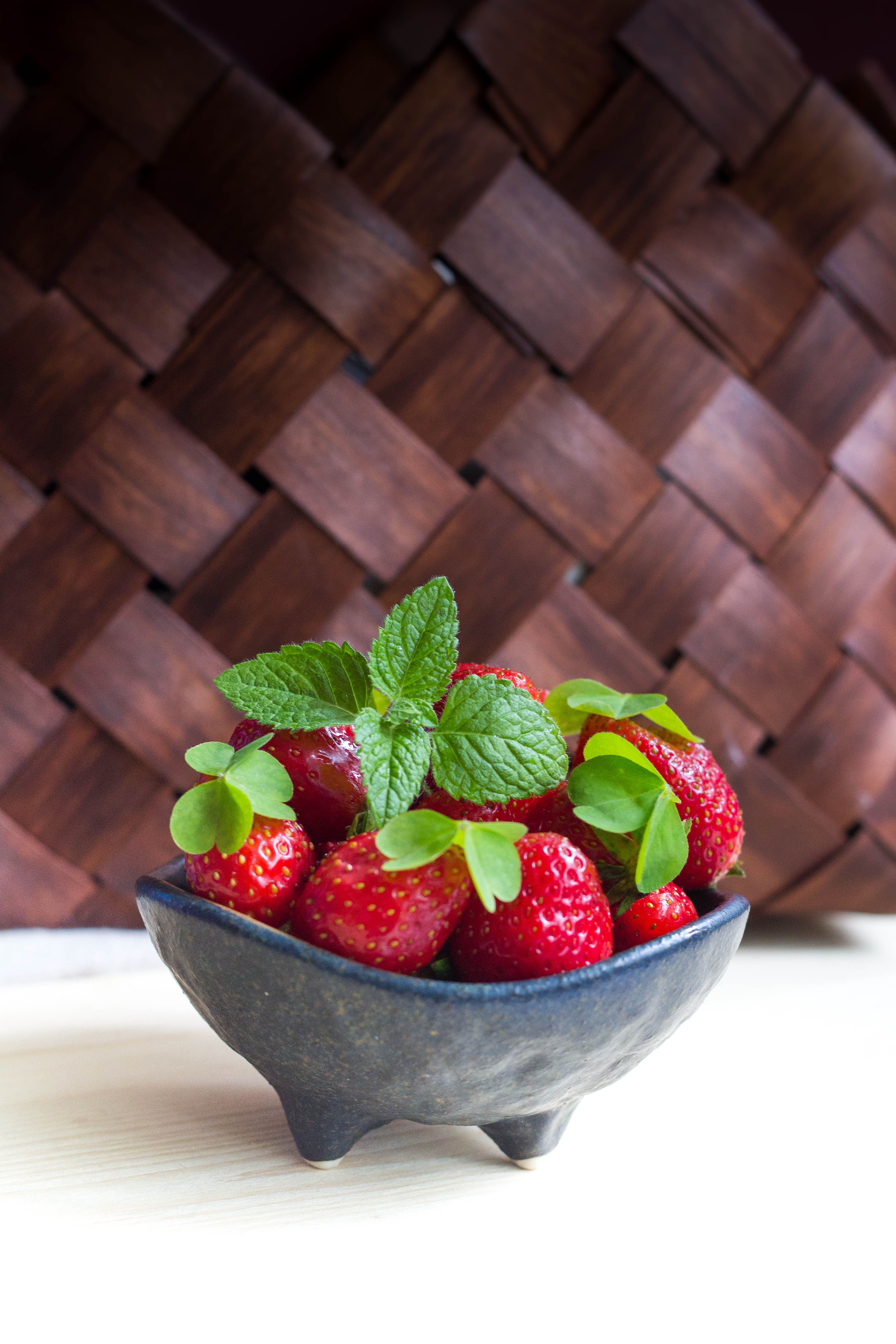 Red Strawberries in Gray Ceramic Bowl · Free Stock Photo