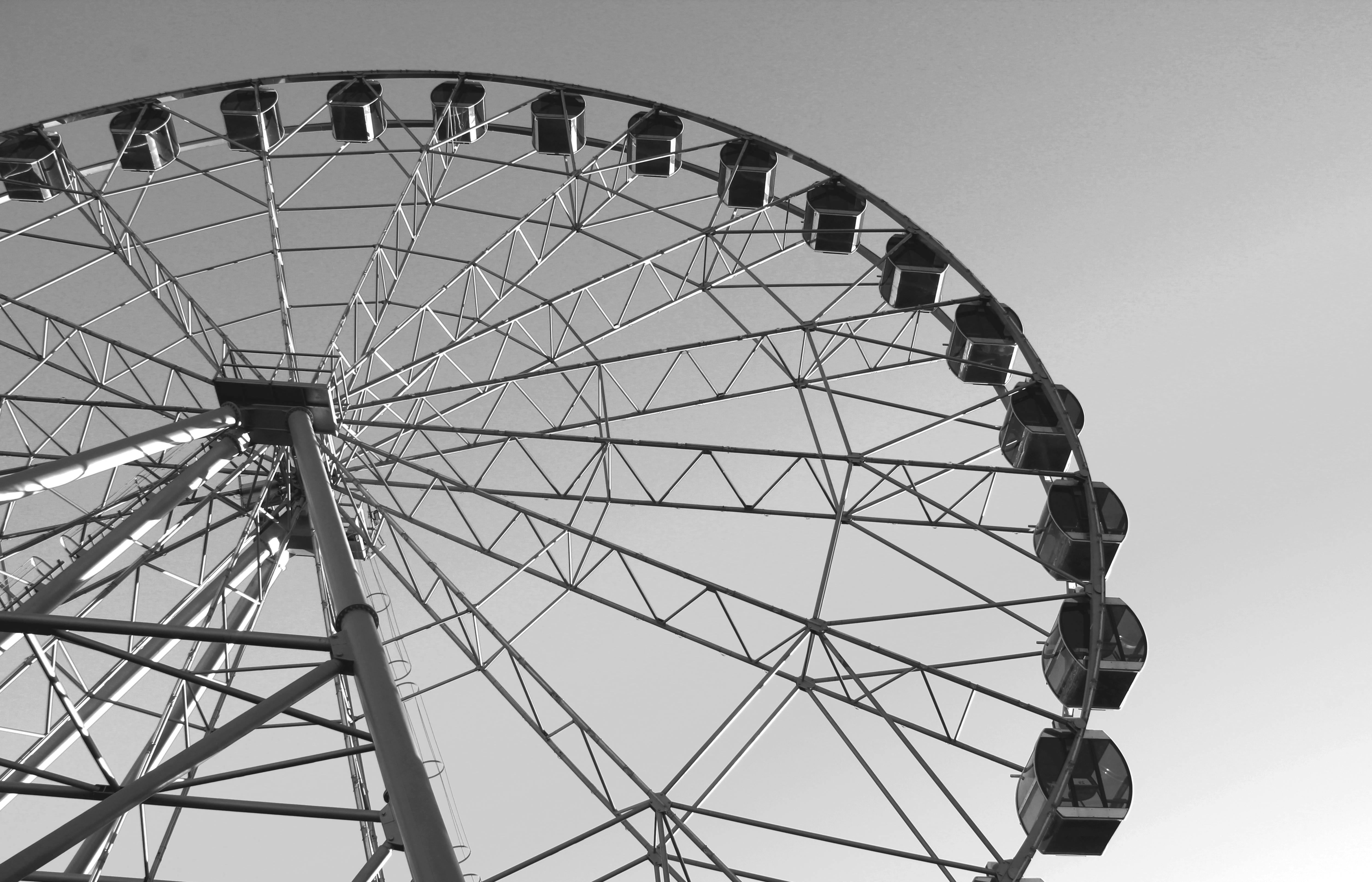 Monochrome Photography of Ferris Wheel · Free Stock Photo