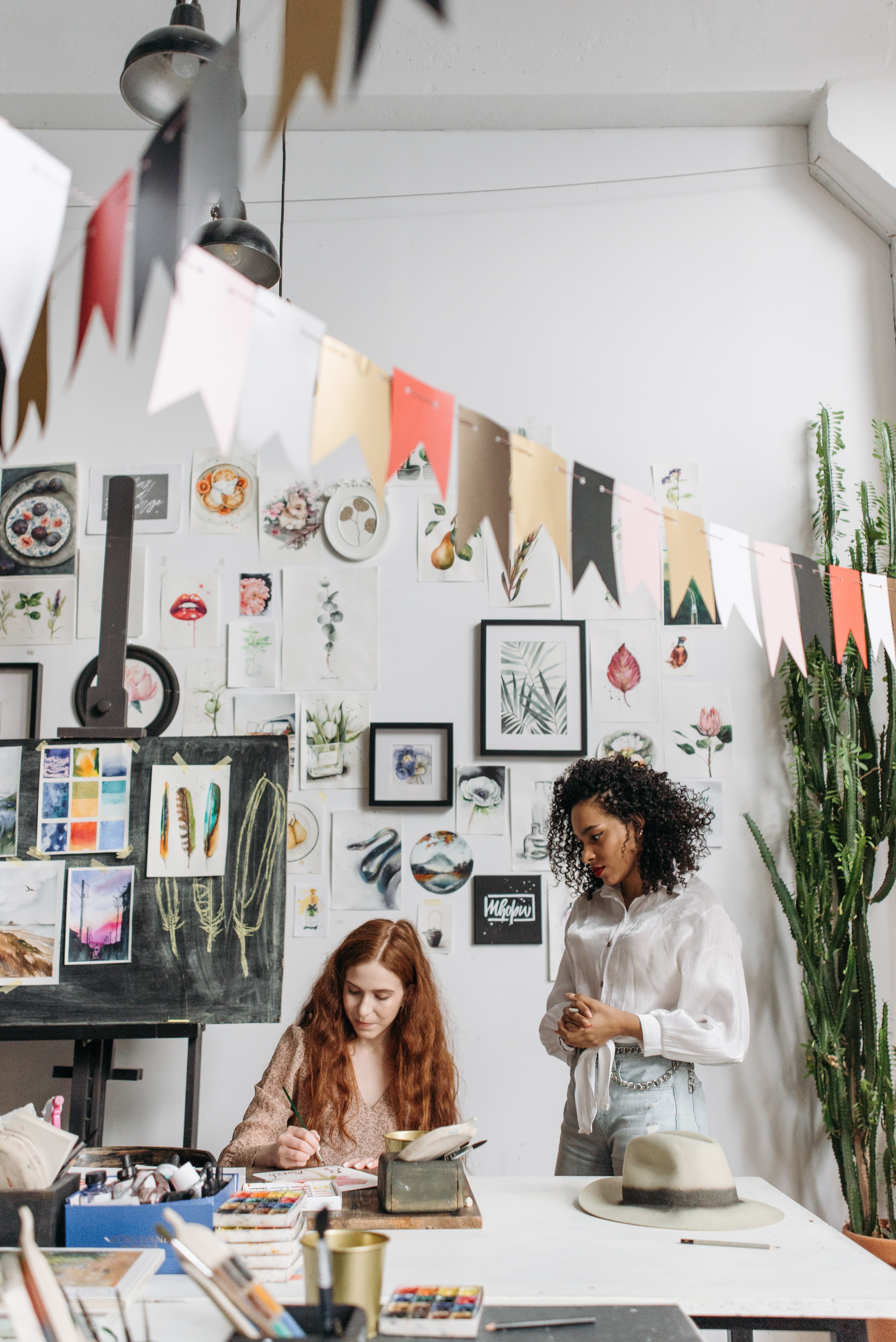 Women in a Painting Workshop · Free Stock Photo