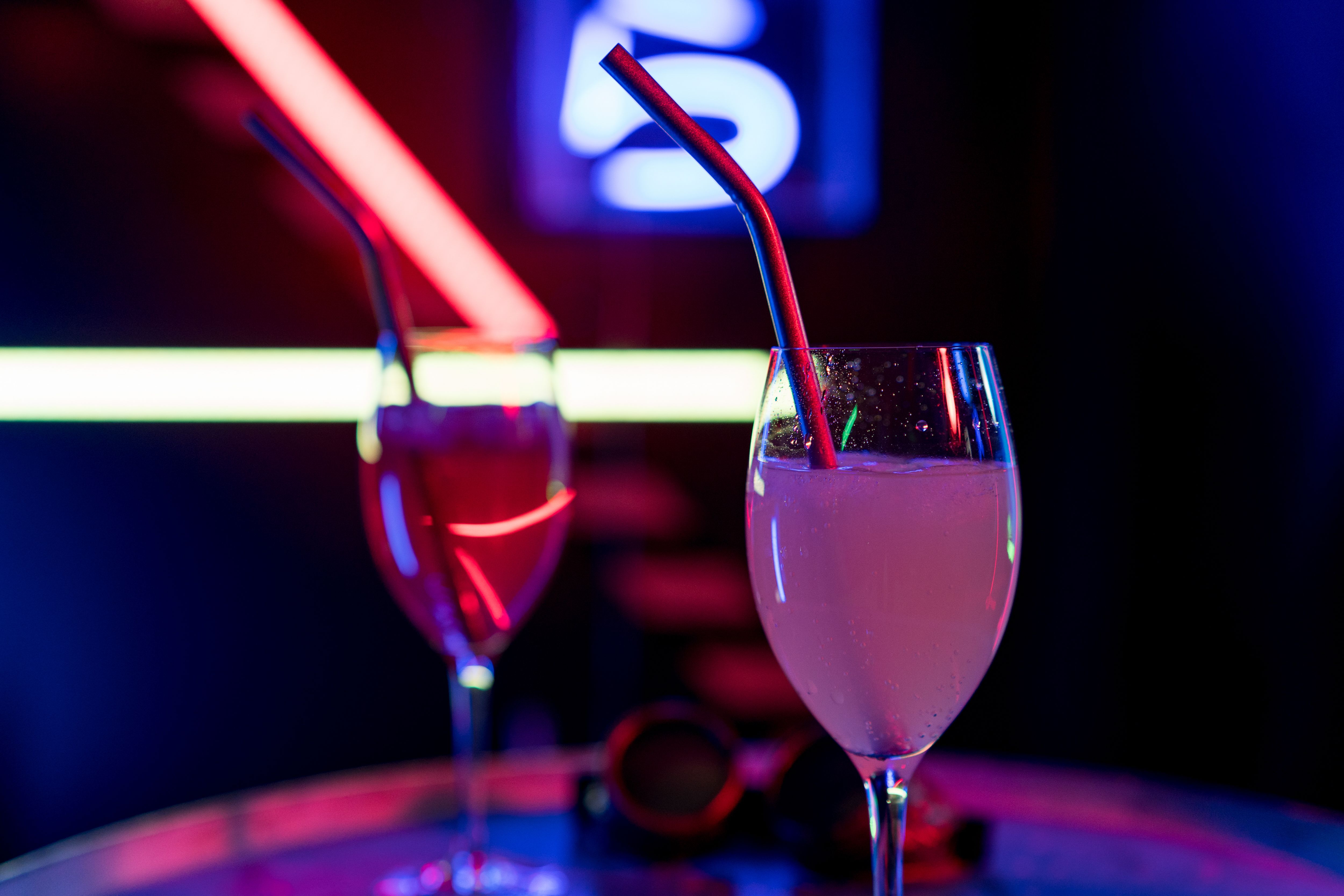 Two Clear Shot Glasses Filled With Alcohol · Free Stock Photo