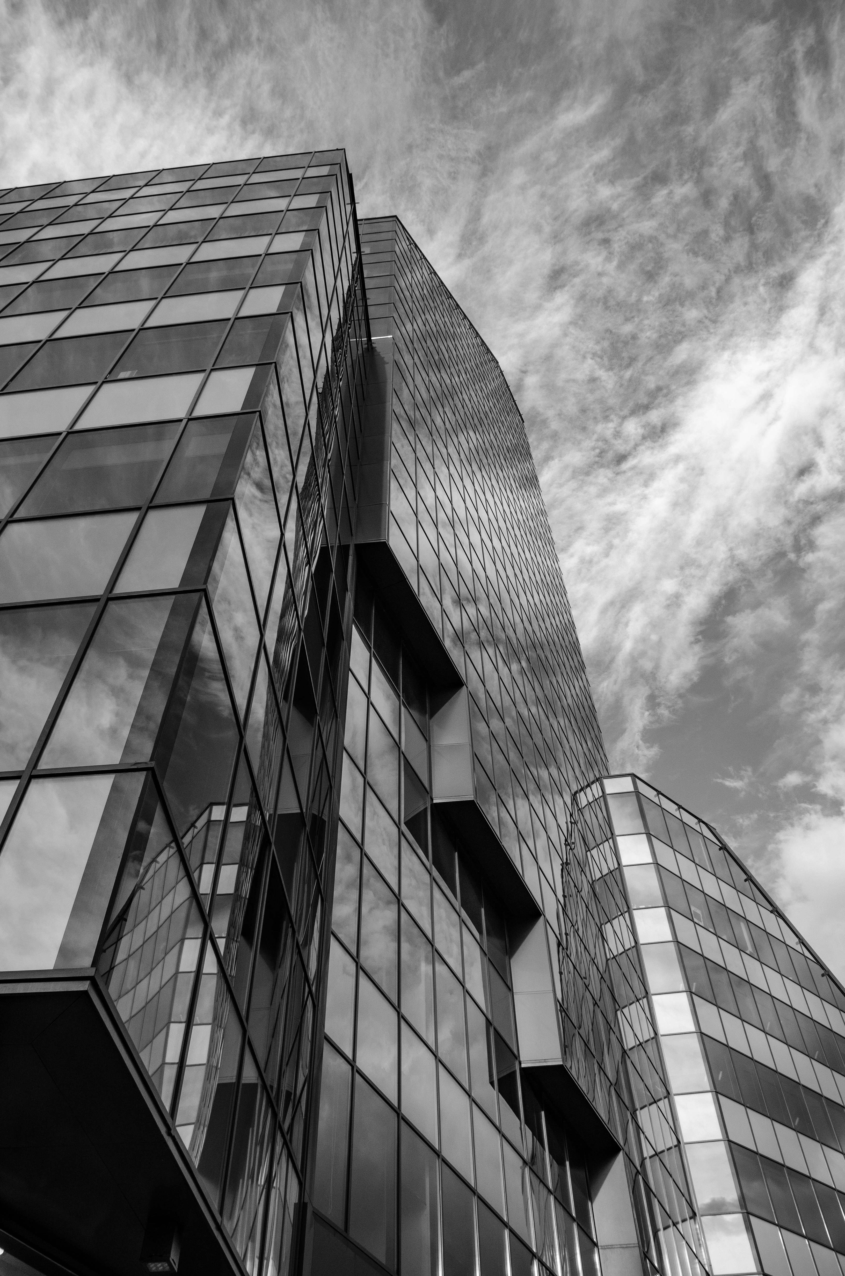 Grayscale Photo of Concrete Building · Free Stock Photo