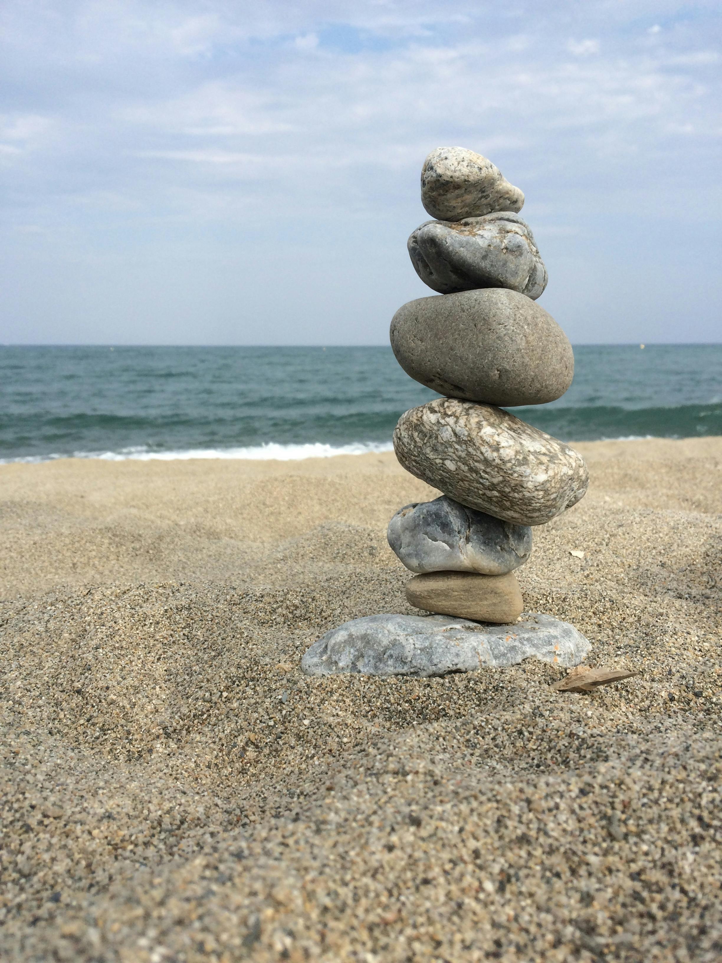 Free stock photo of mediterranean sea, rock balancing, sea