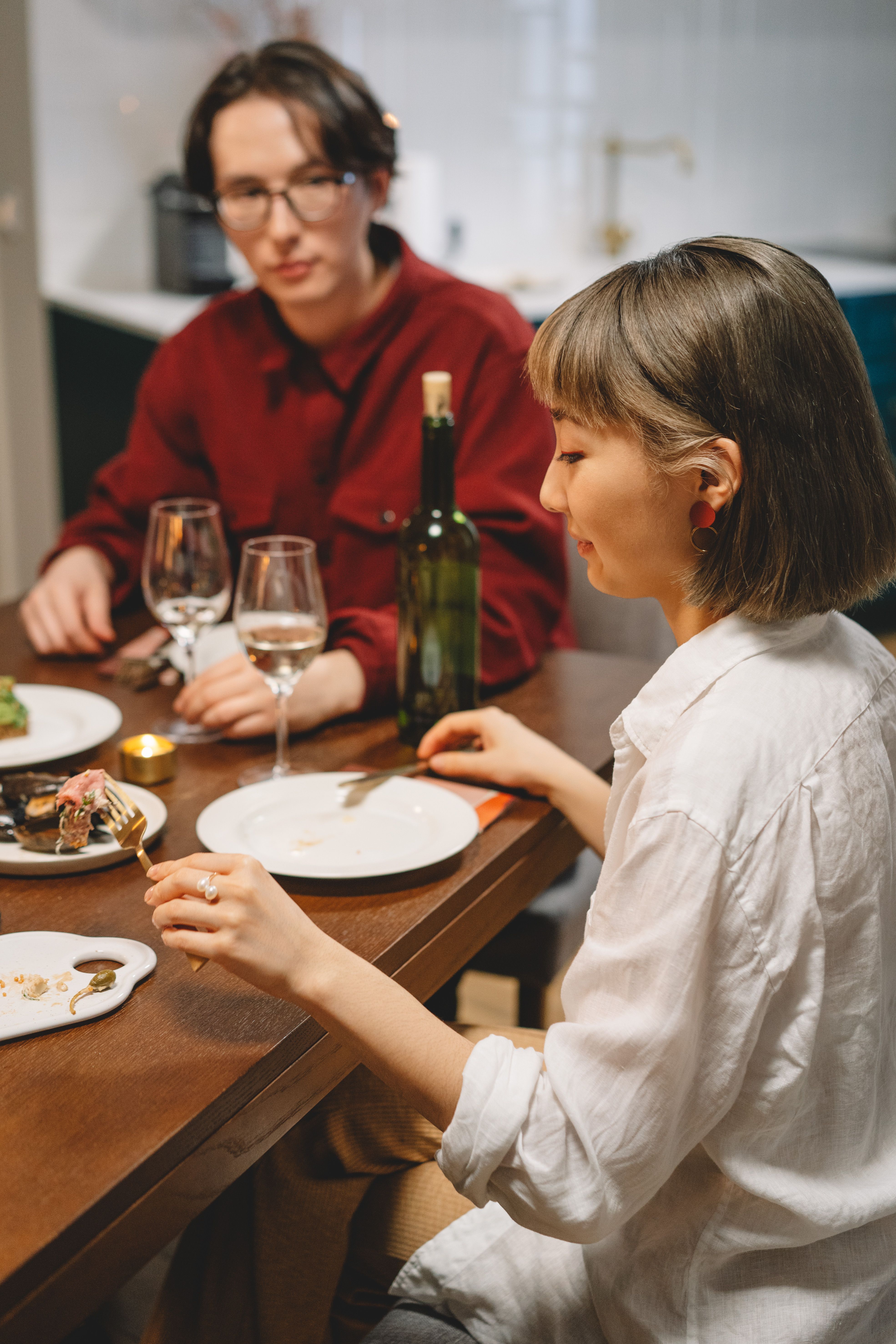 Beautiful Woman Dining in a Restaurant · Free Stock Photo