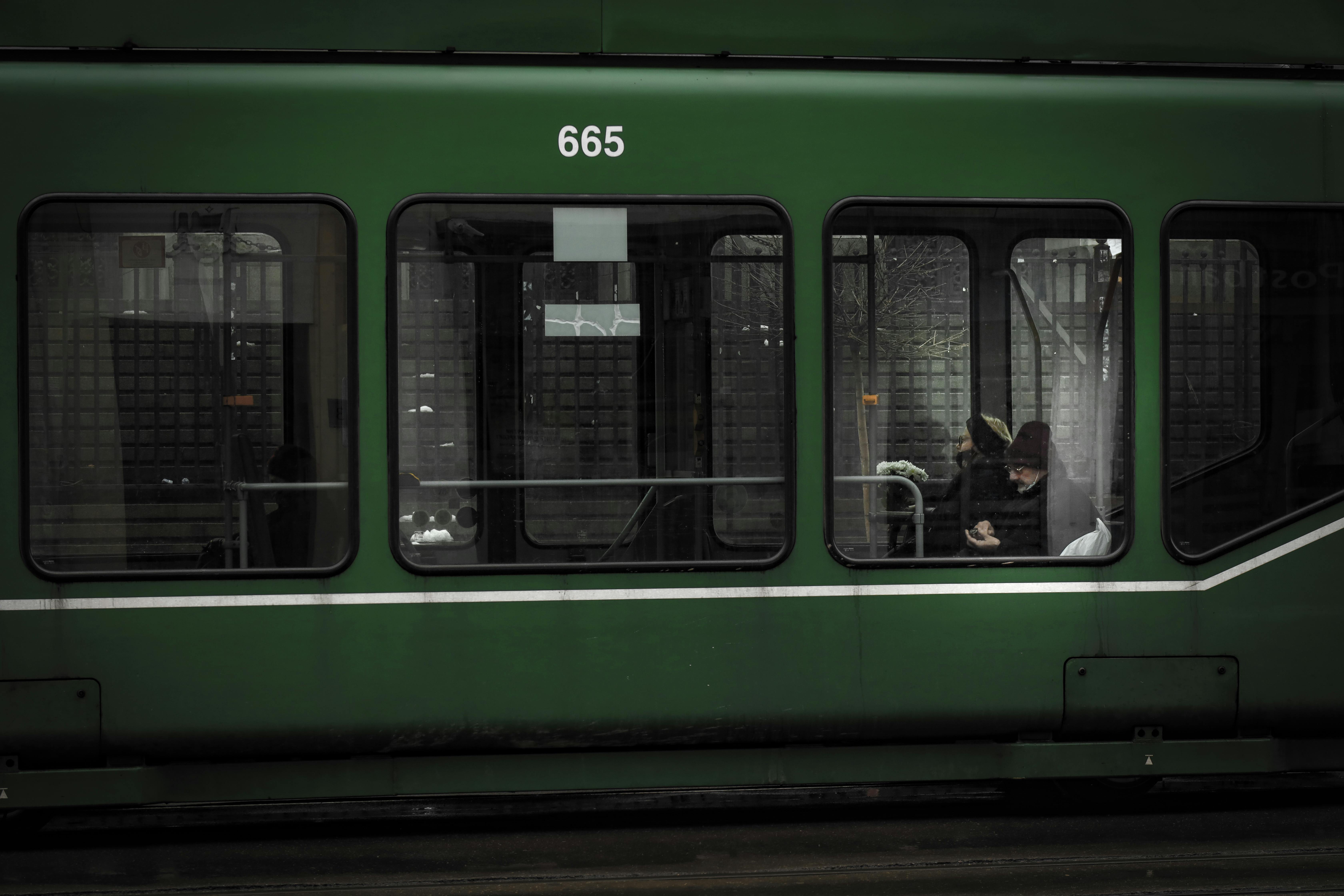 Green Train with Glass Windows · Free Stock Photo