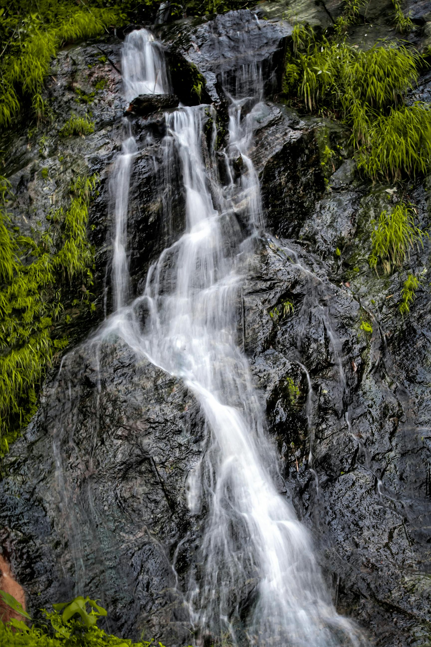Landscape with Waterfall and Rock Formation · Free Stock Photo