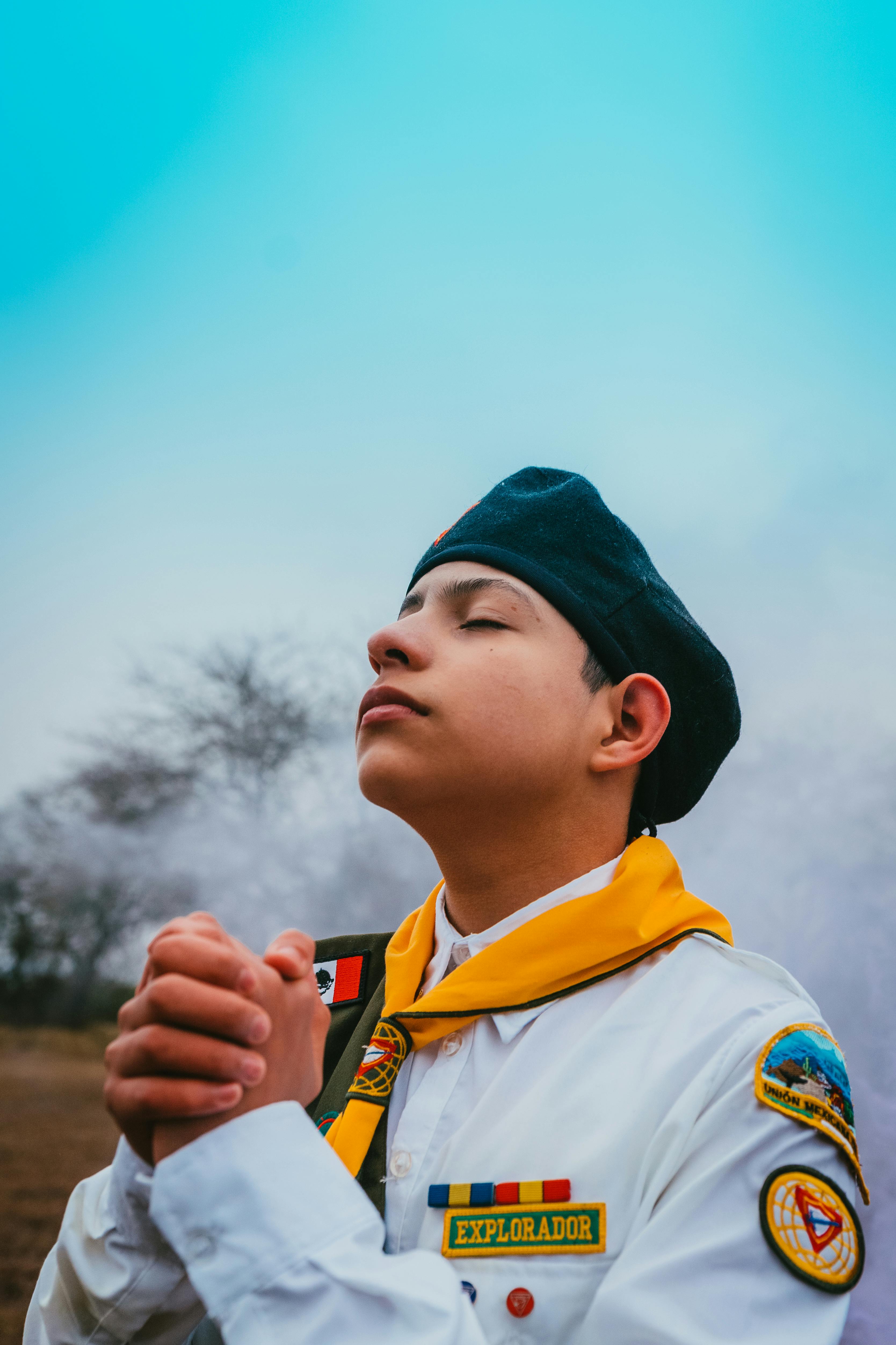 Young Scout Boy Saluting · Free Stock Photo