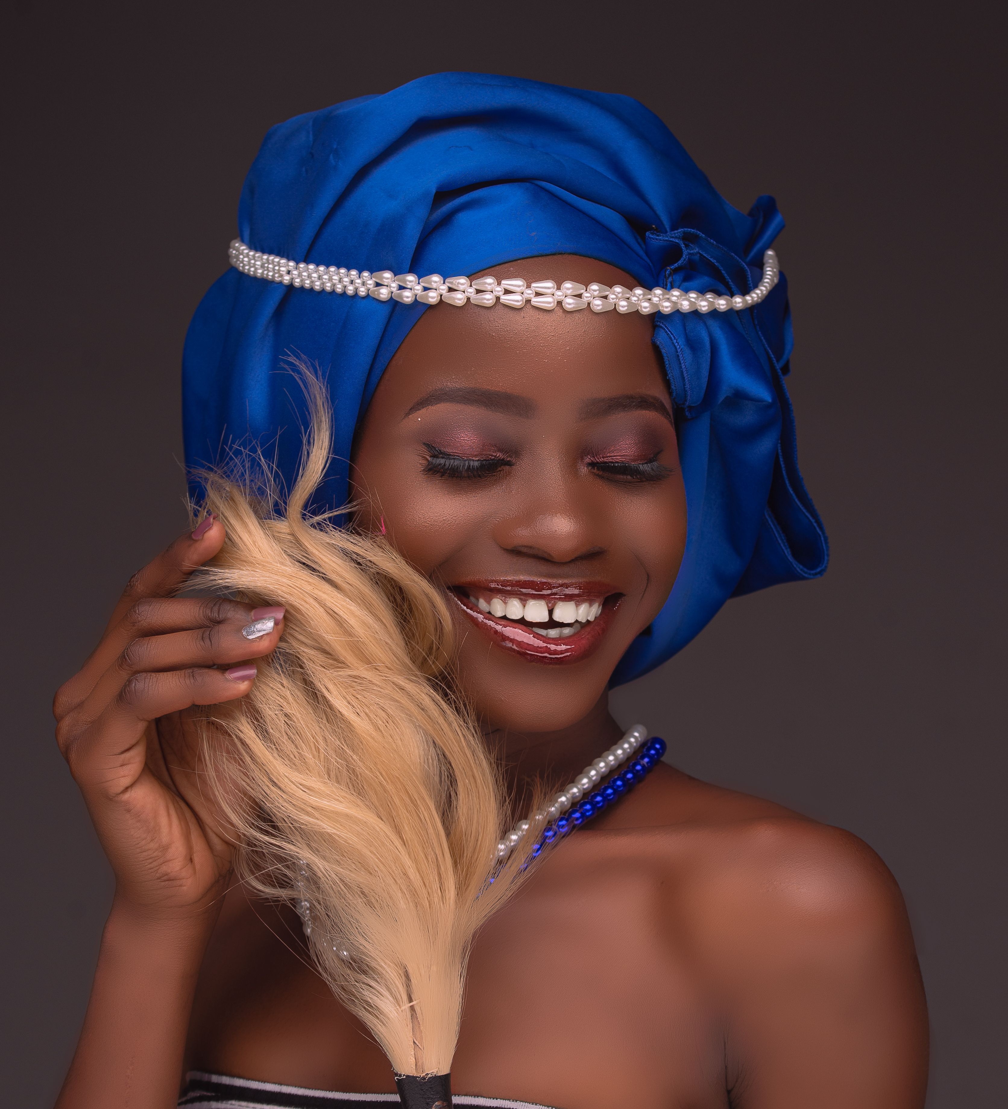 Woman with Blue Headscarf · Free Stock Photo