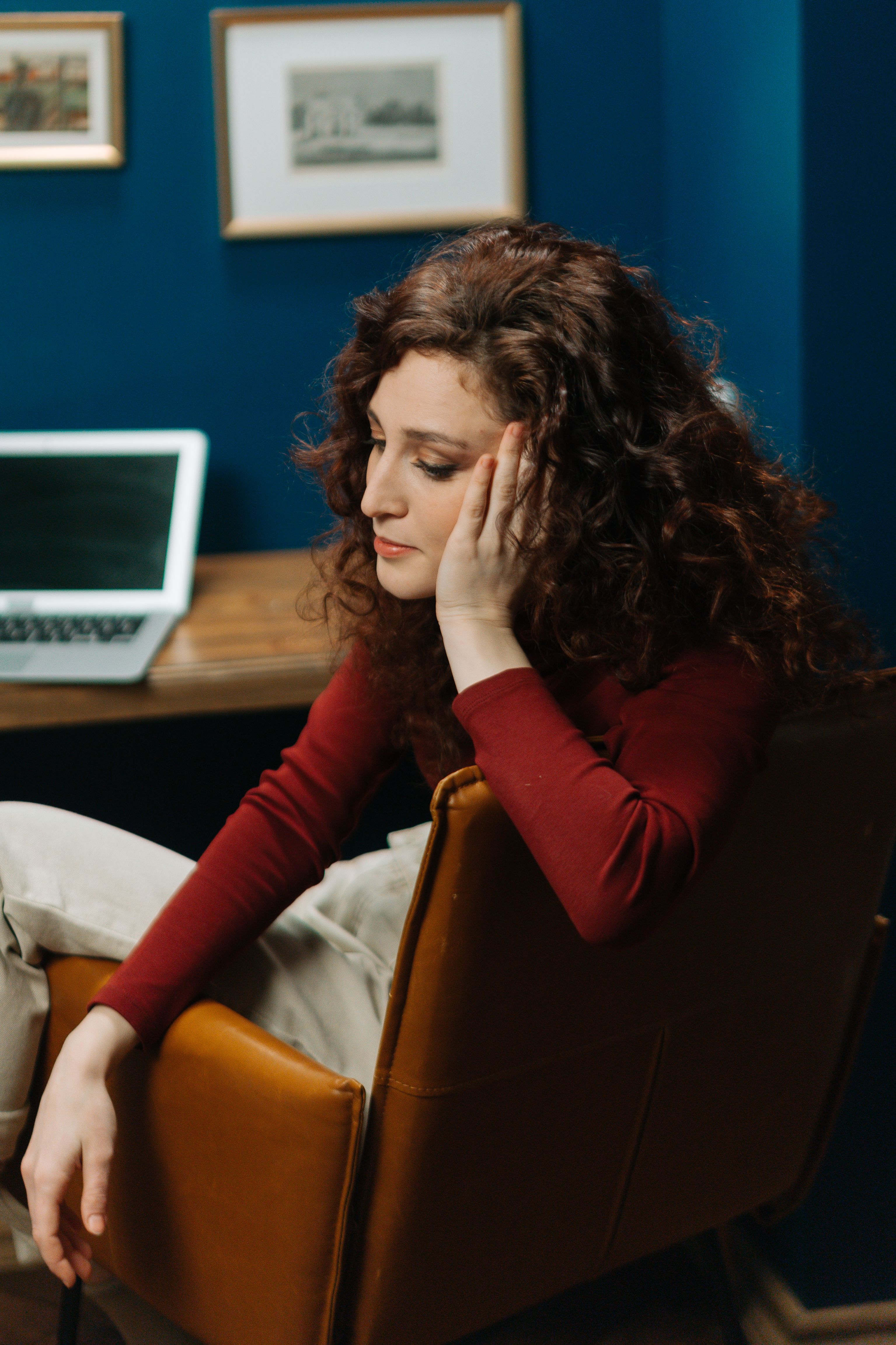 Side View Of A Woman Thinking · Free Stock Photo