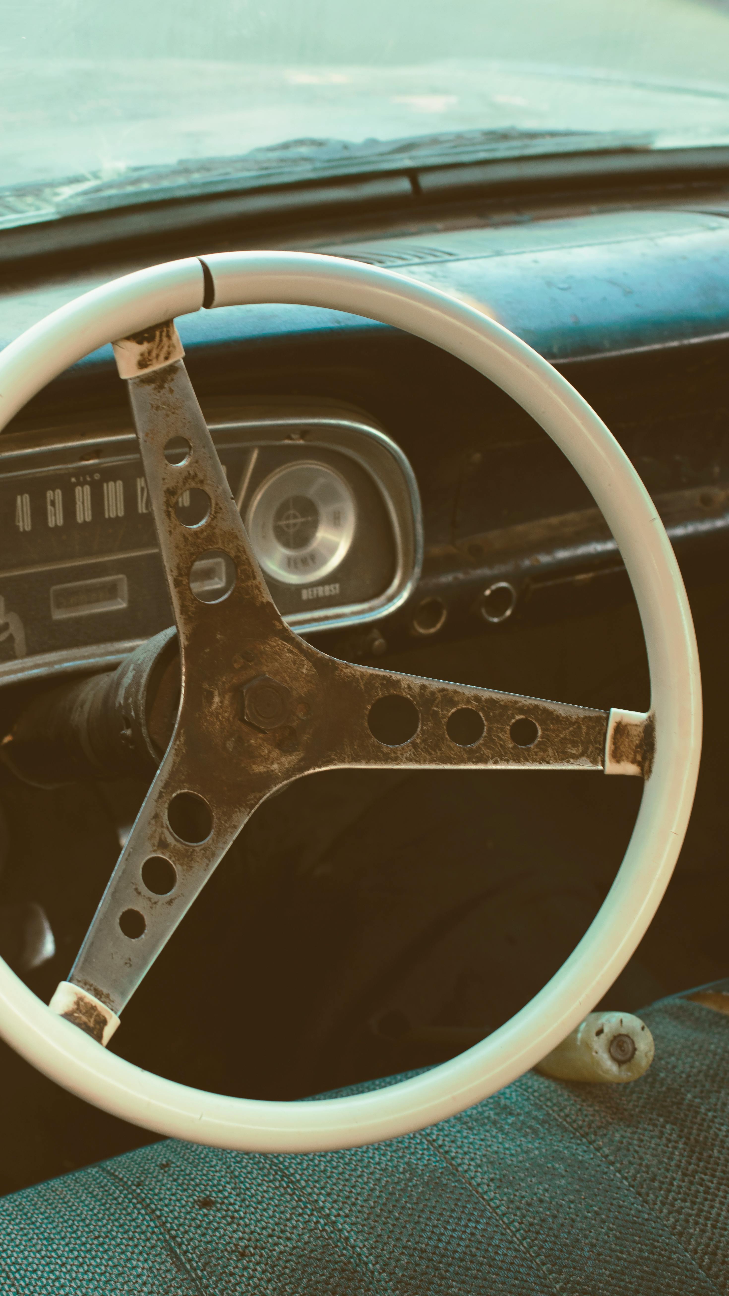 Steering Wheel of a Skoda Car · Free Stock Photo
